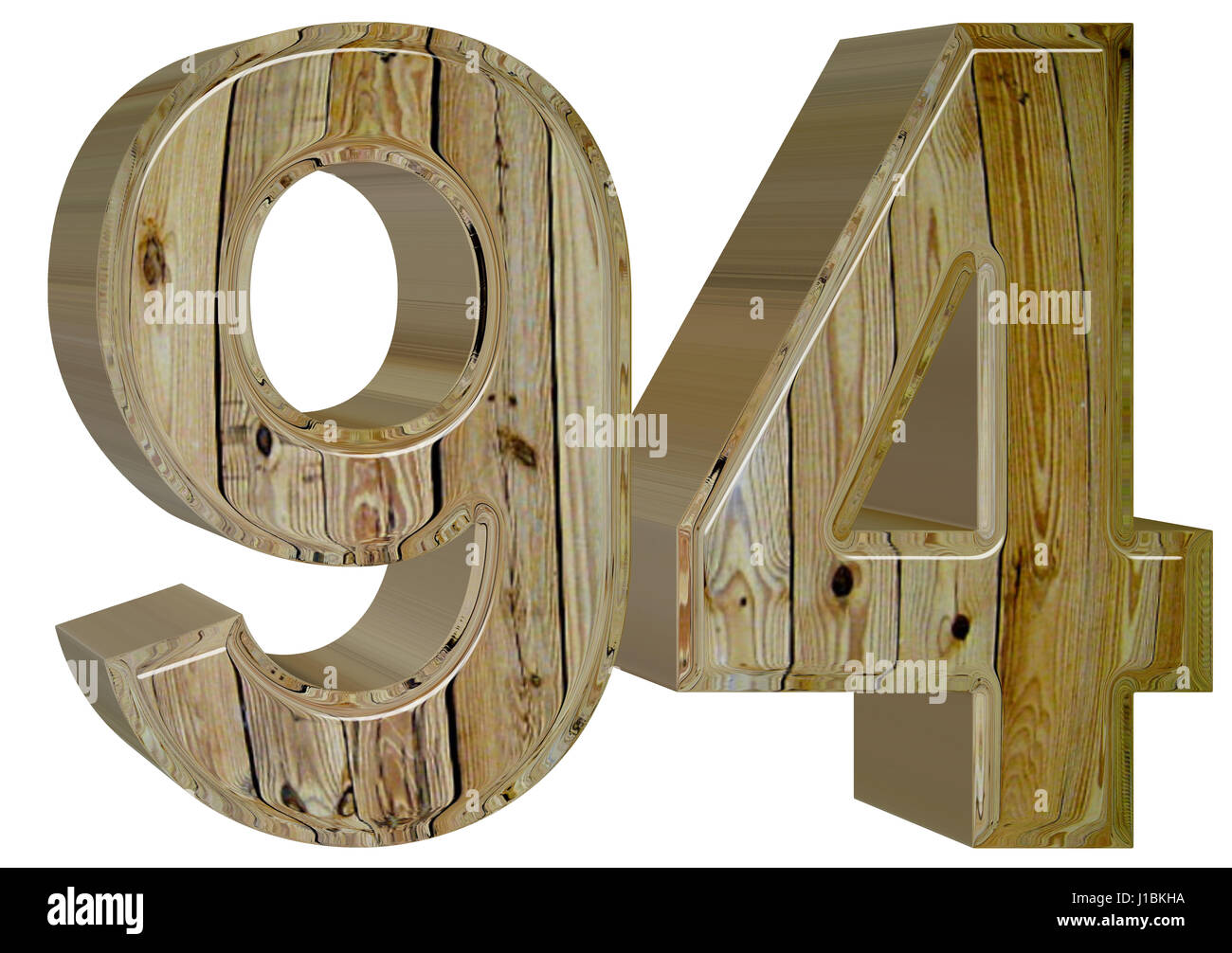 Numeral 94, ninety four, isolated on white background, 3d render Stock ...