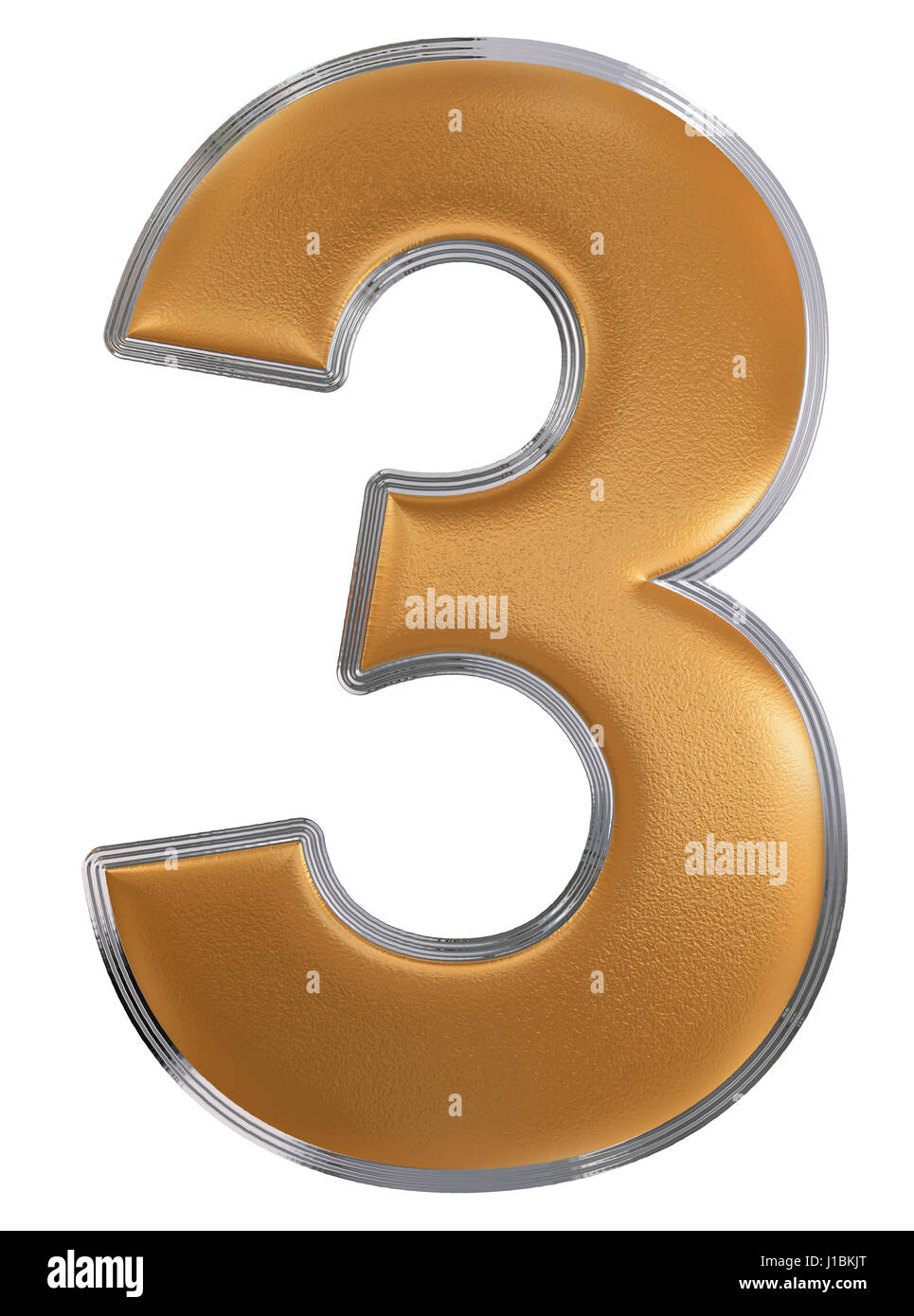 Numeral 3, three, isolated on white background, 3d render Stock Photo ...
