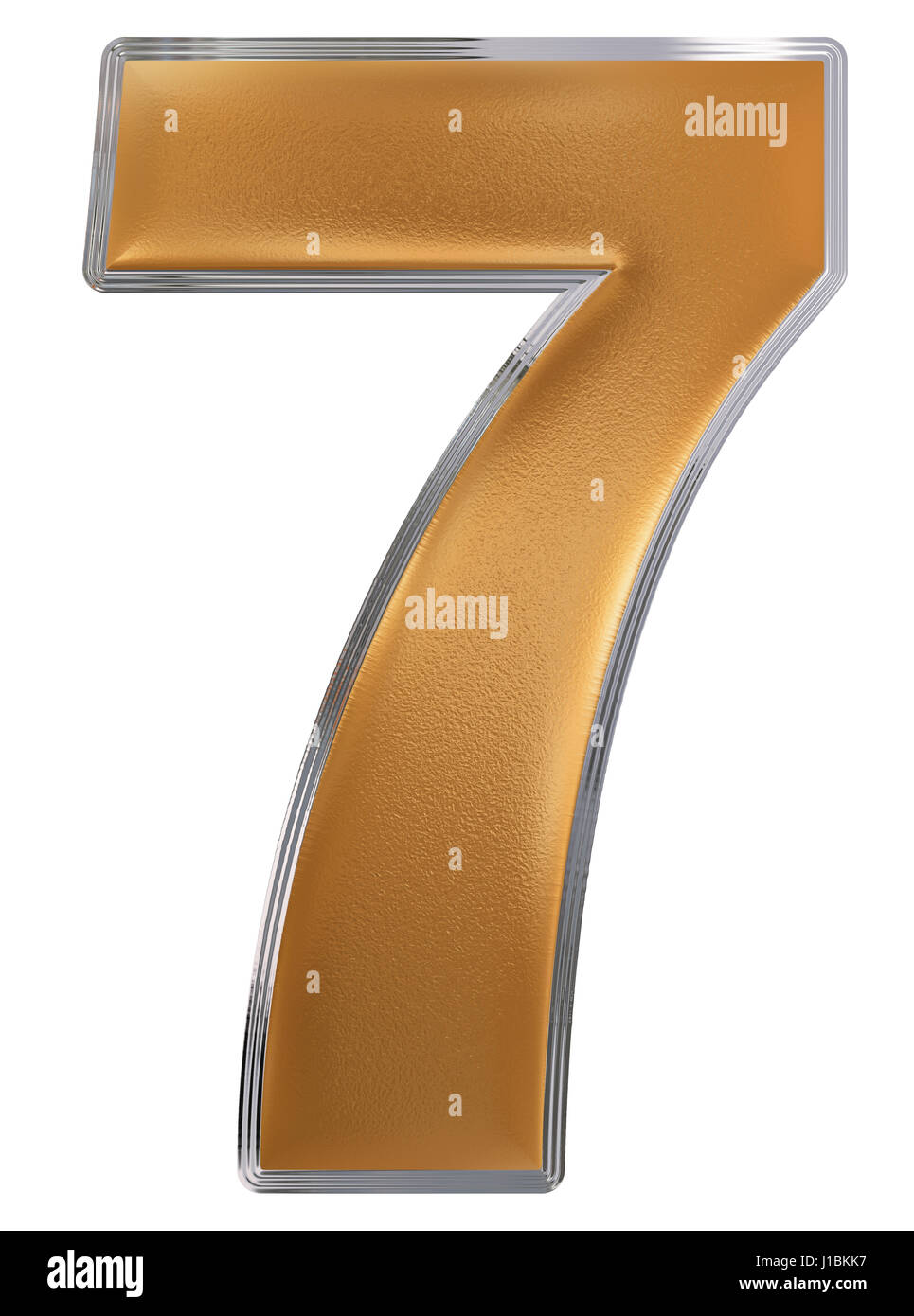 Numeral 7, seven, isolated on white background, 3d render Stock Photo ...