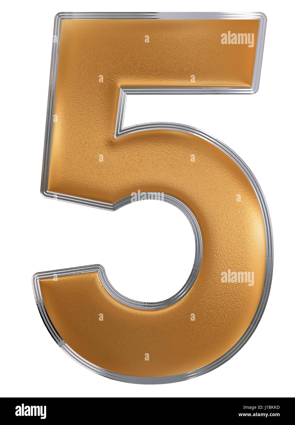 Numeral 5, five, isolated on white background, 3d render Stock Photo ...