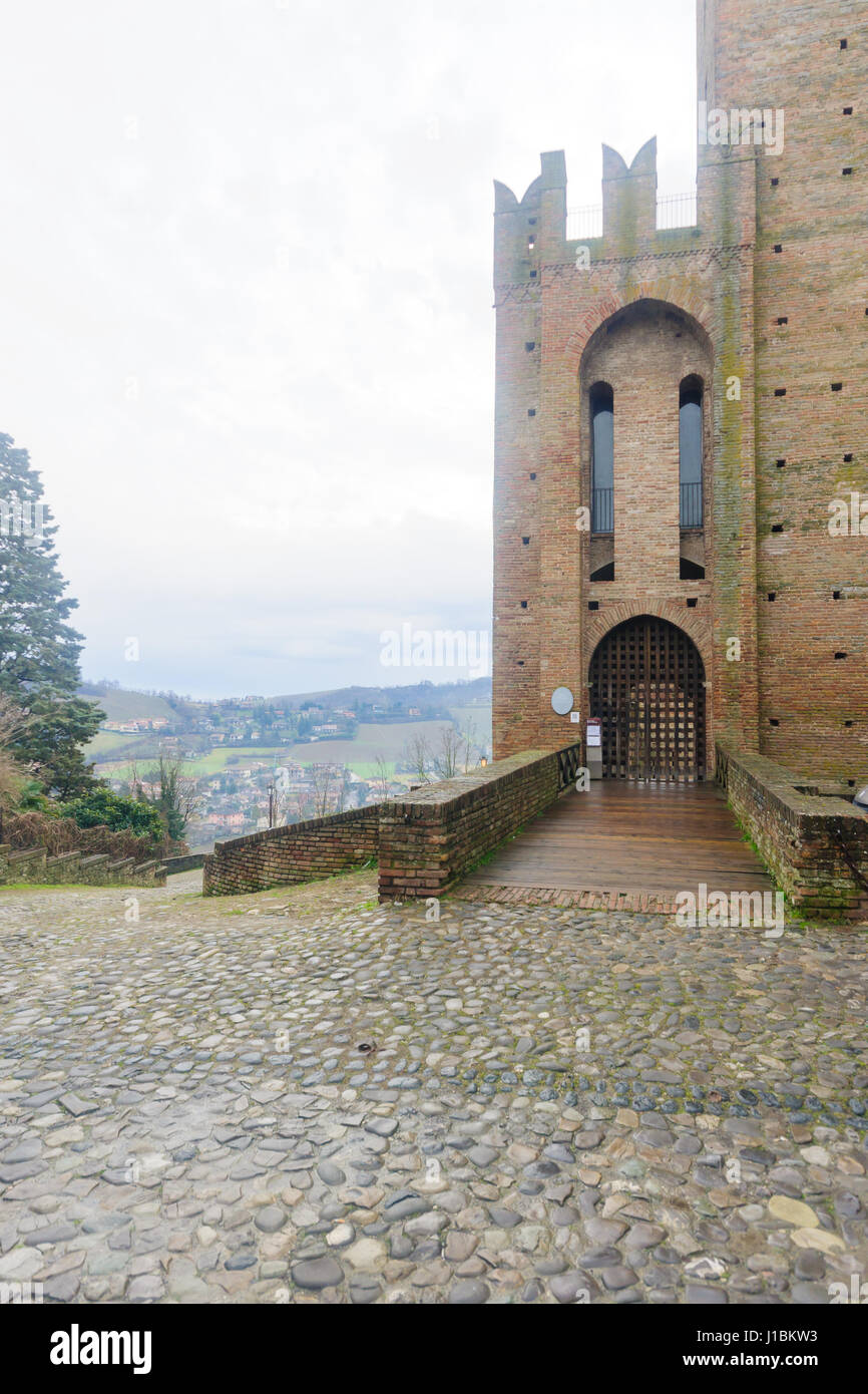 The Rocca Viscontea (Visconti castle) and countryside view, in Castell ...