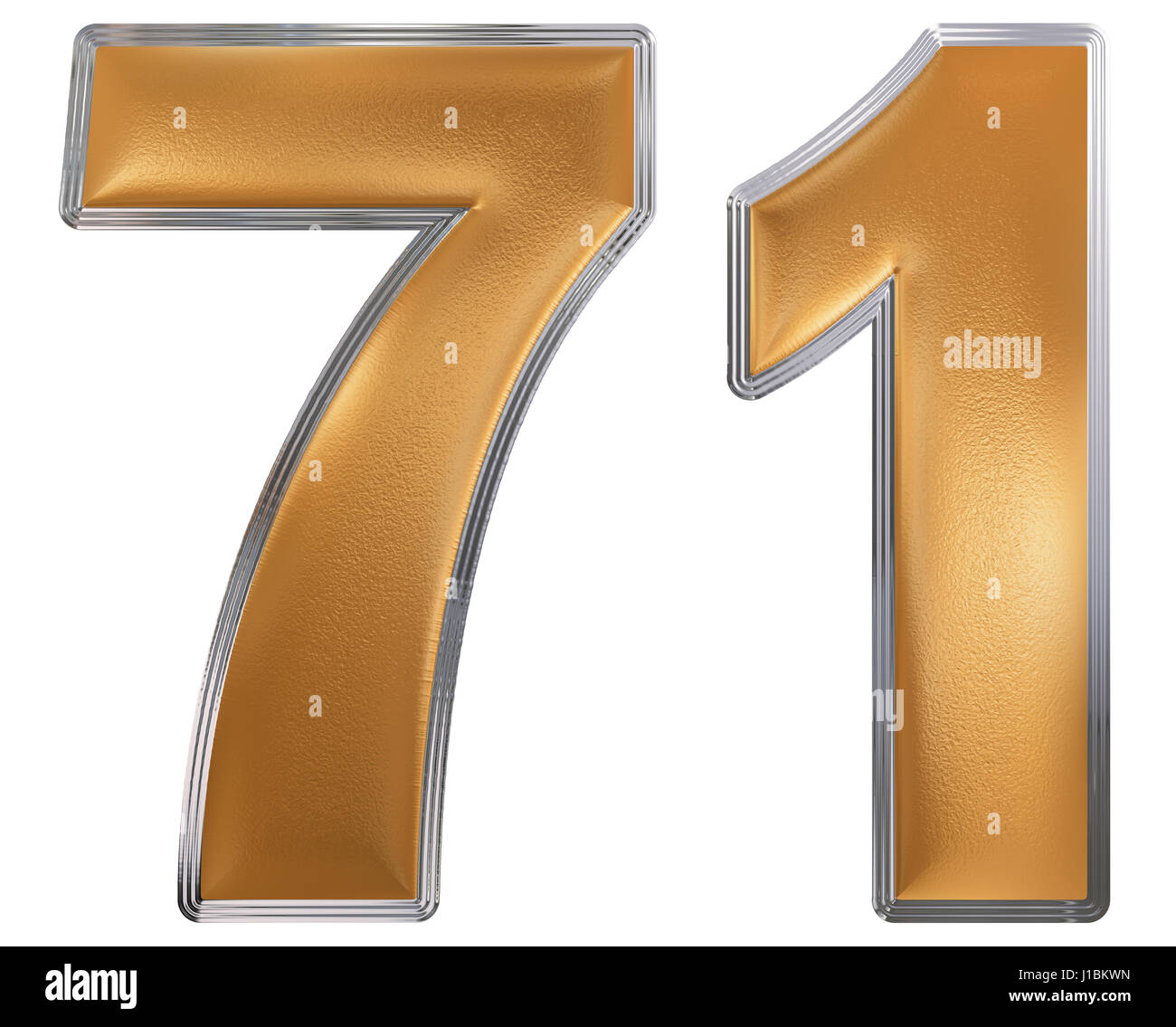 Numeral 71, seventy one, isolated on white background, 3d render Stock ... Numeral 71, seventy one, isolated on white background, 3d render Stock ...