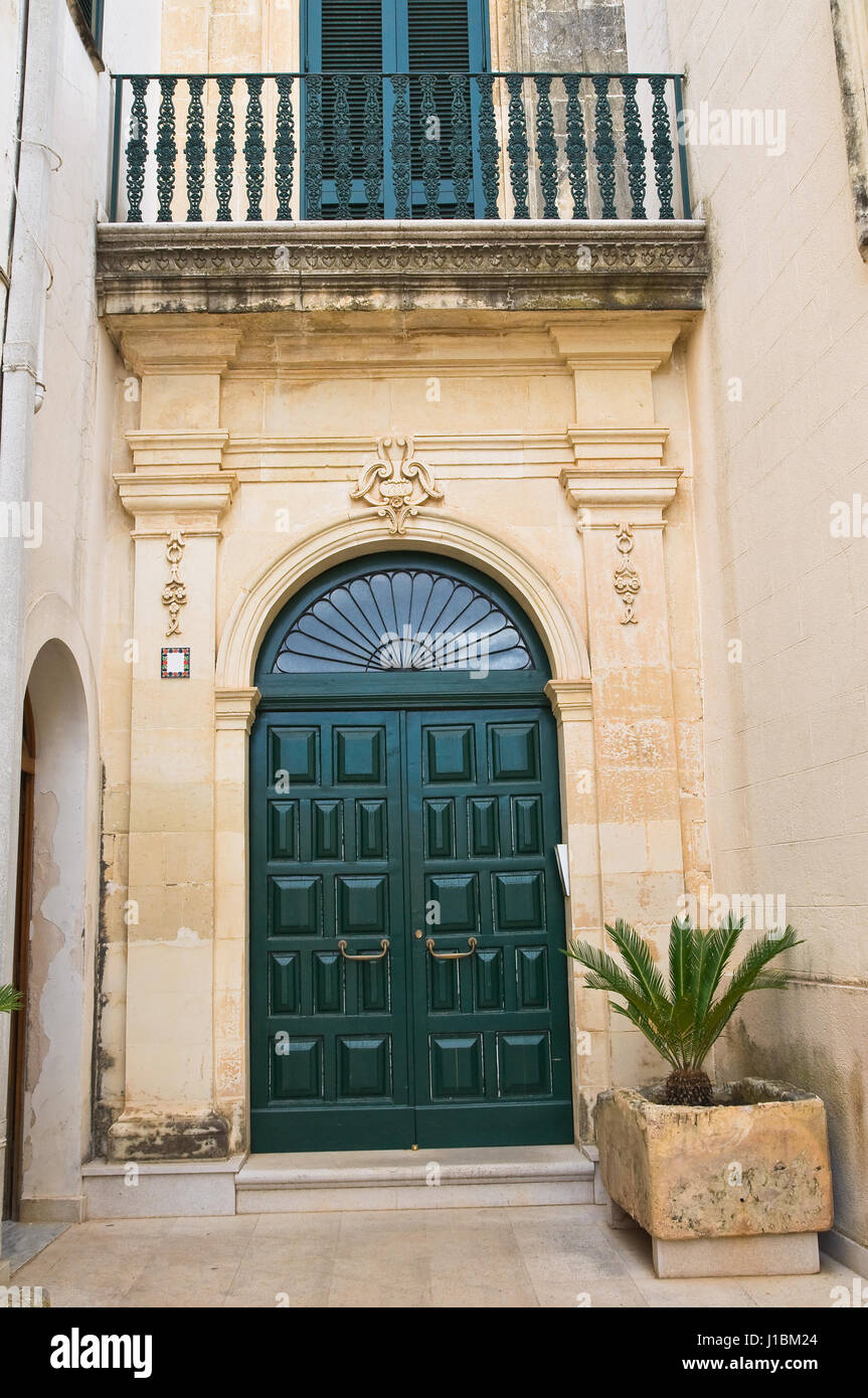 Historical palace. Presicce. Puglia. Italy Stock Photo - Alamy