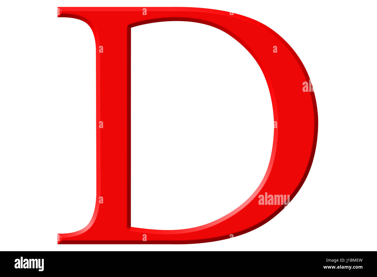 Roman numeral D, quingenti, 500, five hundred, isolated on white ...