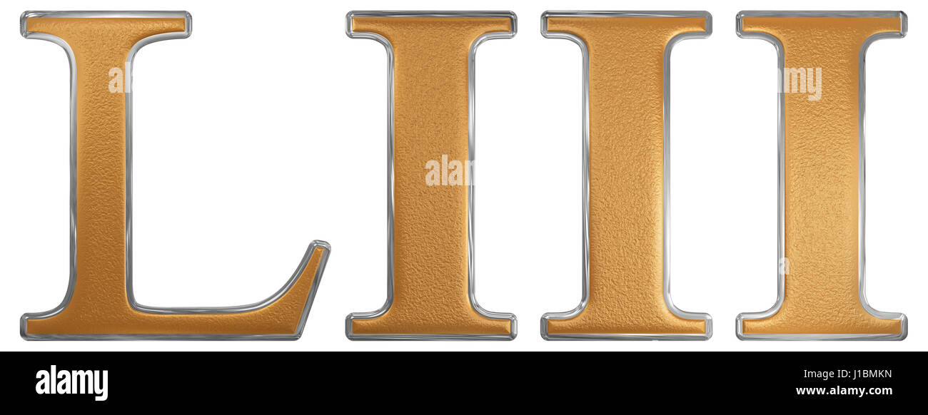 Roman numeral liii tres et hi-res stock photography and images - Alamy