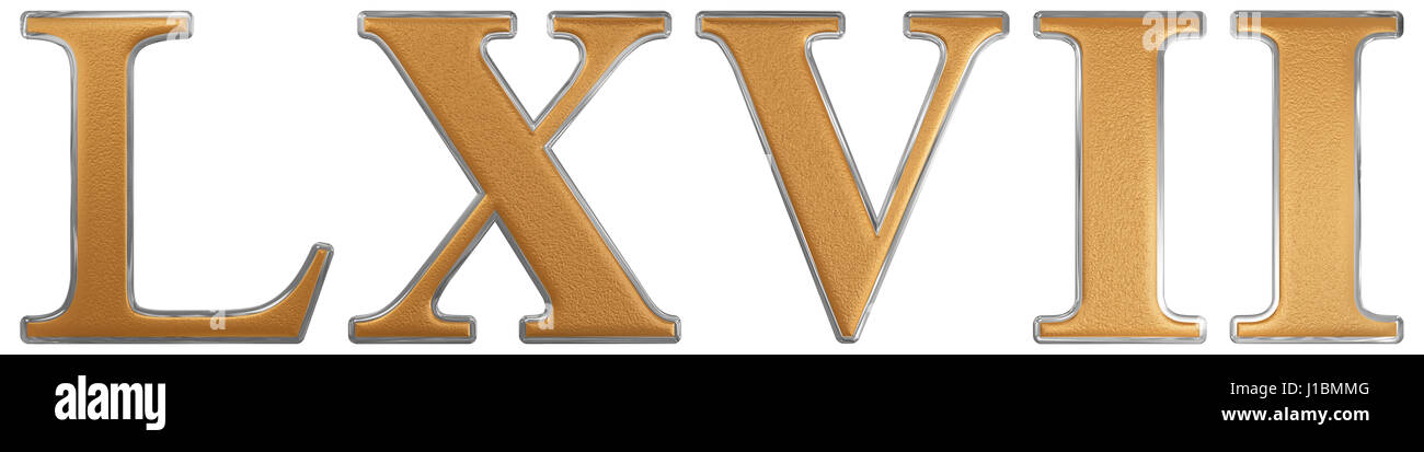 Roman numeral lxvii et sexaginta hi-res stock photography and images ...