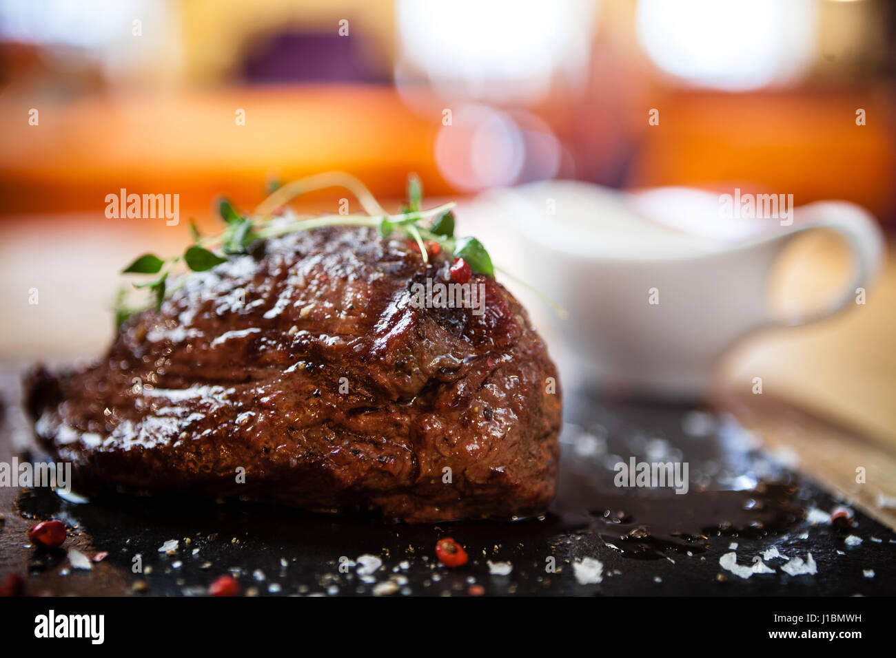 The thick edge of the inner fillet. Steak, roasted not across the ...