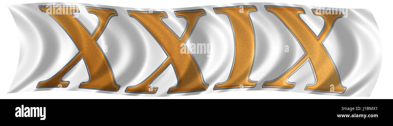 In the wind fluttering the flag with roman numeral XXIX, novem et ...