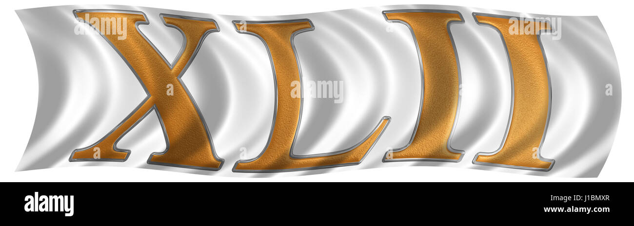 In the wind fluttering the flag with roman numeral XLII, duo et ...