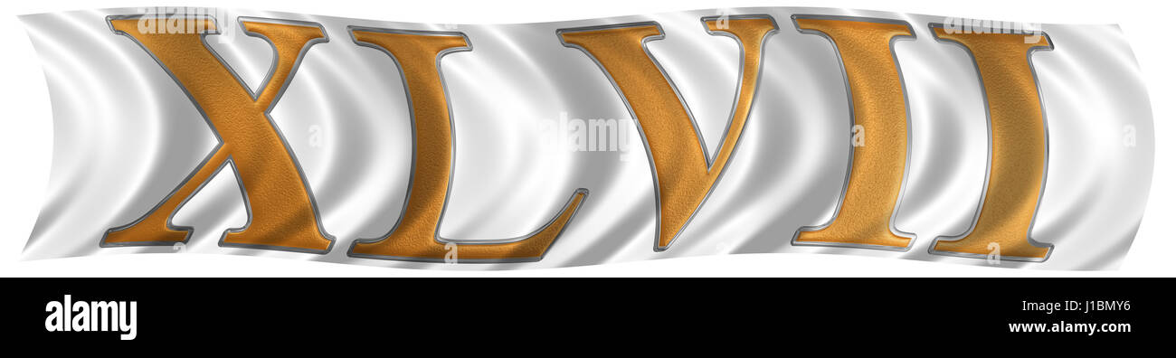 In the wind fluttering the flag with roman numeral XLVII, septem et ...