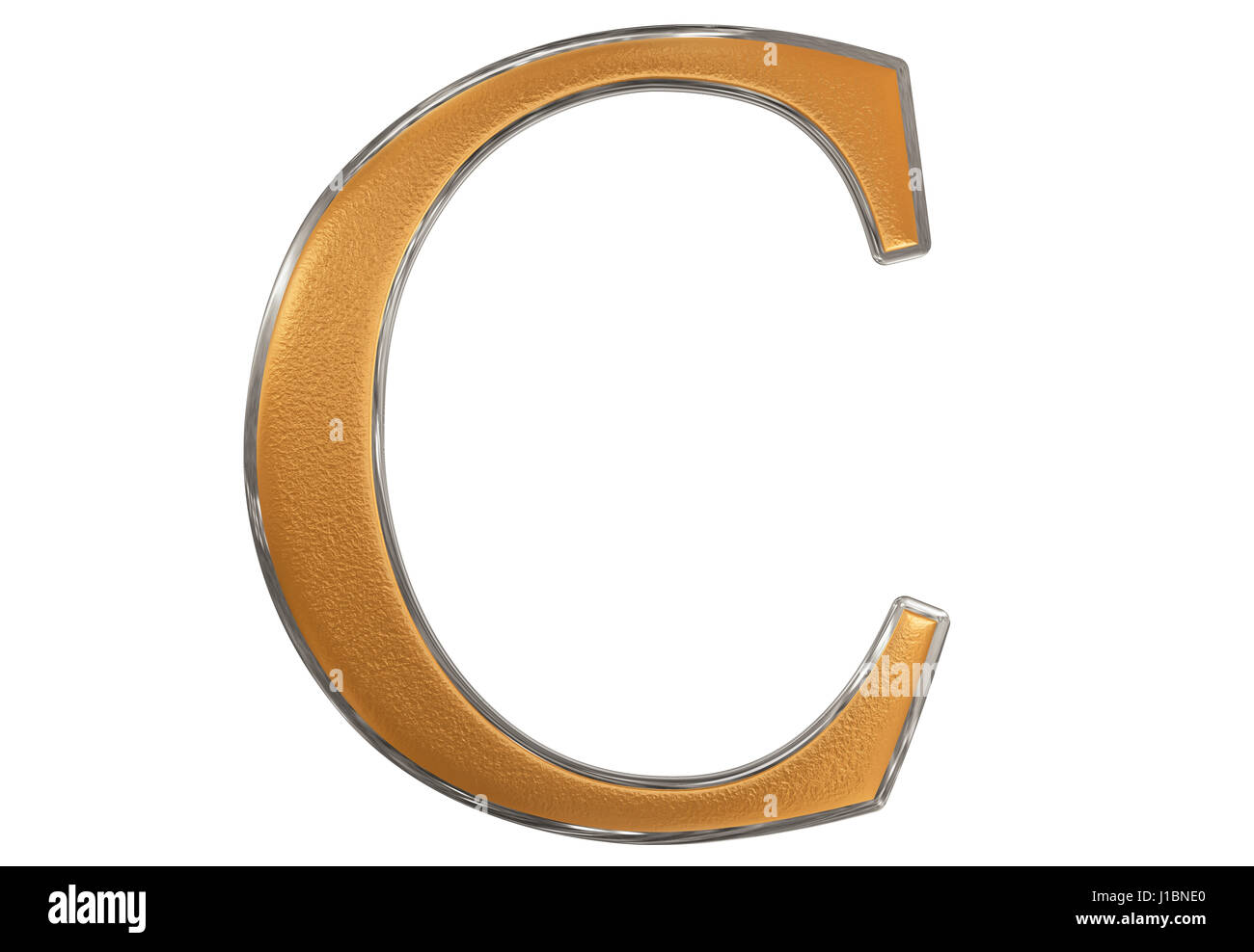 Uppercase letter C, isolated on white, 3D illustration Stock Photo - Alamy