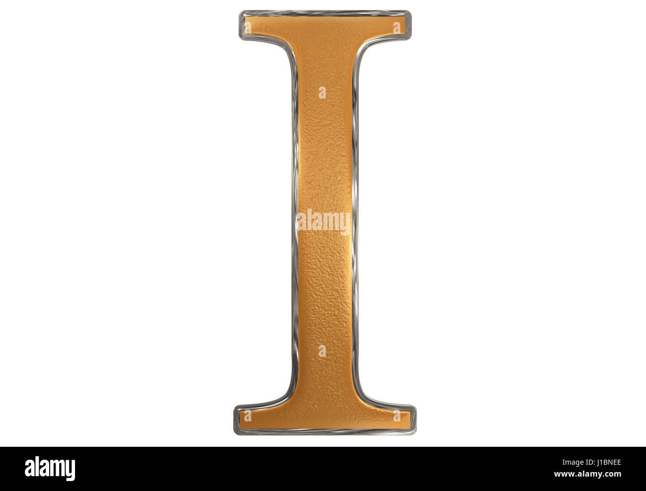 Uppercase letter I, isolated on white, 3D illustration Stock Photo - Alamy