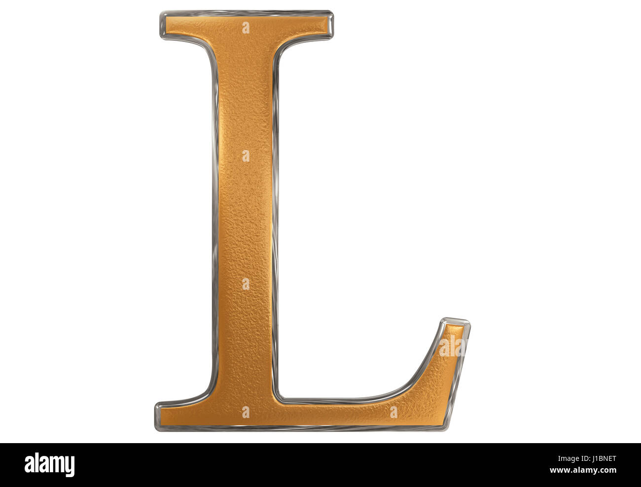 Uppercase letter L, isolated on white, 3D illustration Stock Photo - Alamy