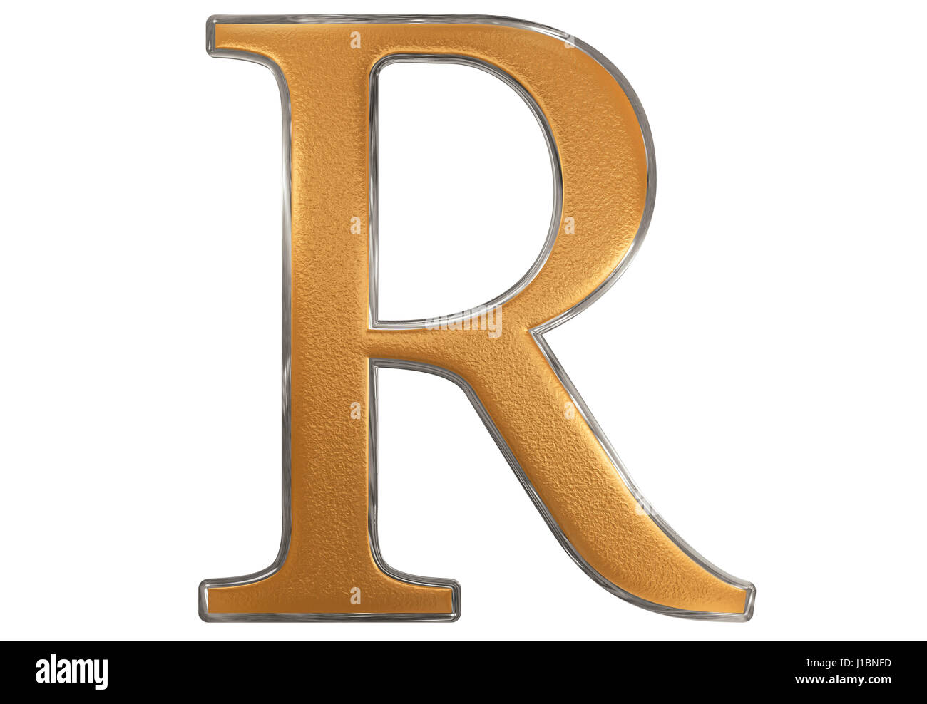 Uppercase letter R, isolated on white, 3D illustration Stock Photo - Alamy