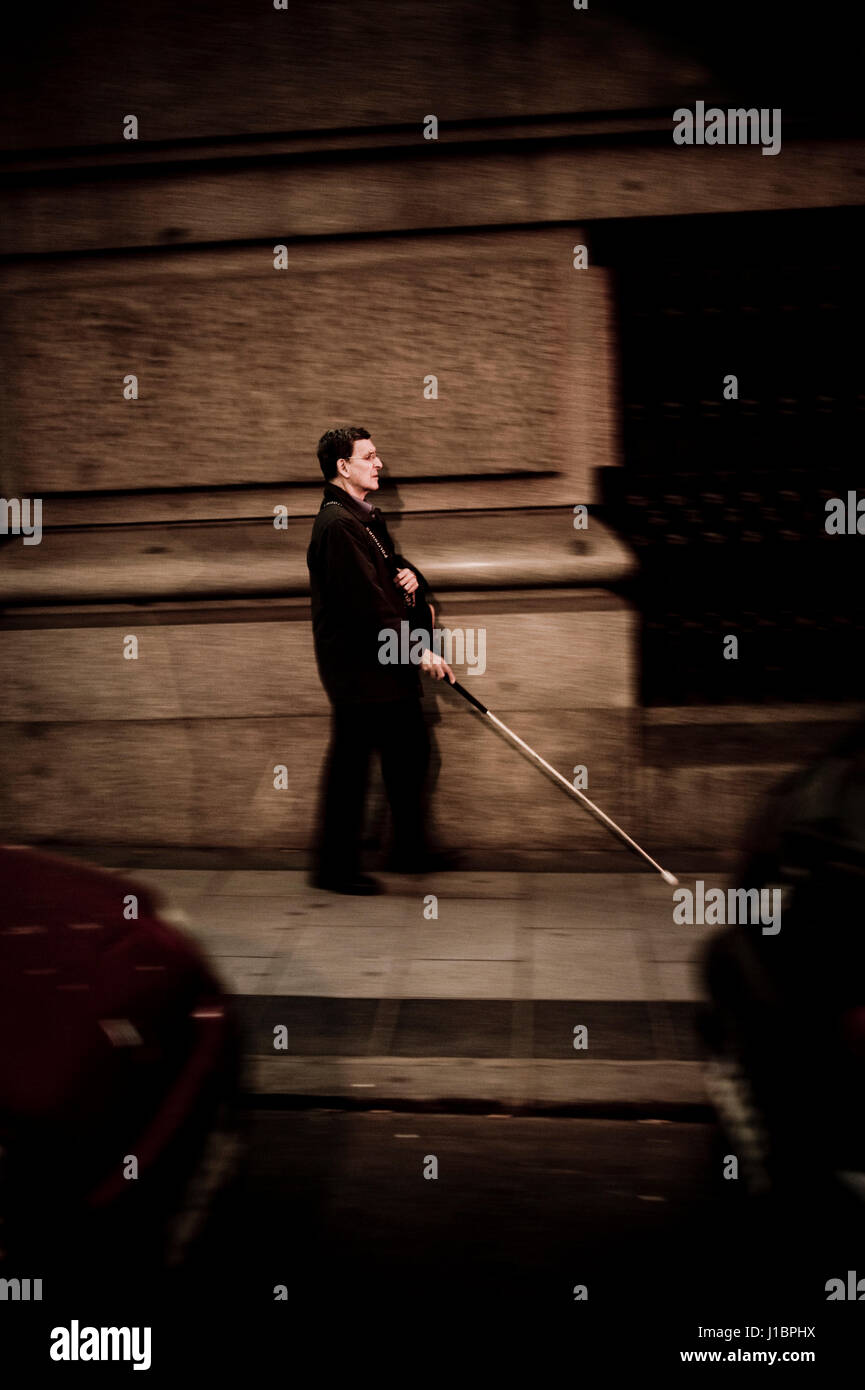 Blind deaf stick hi-res stock photography and images - Alamy
