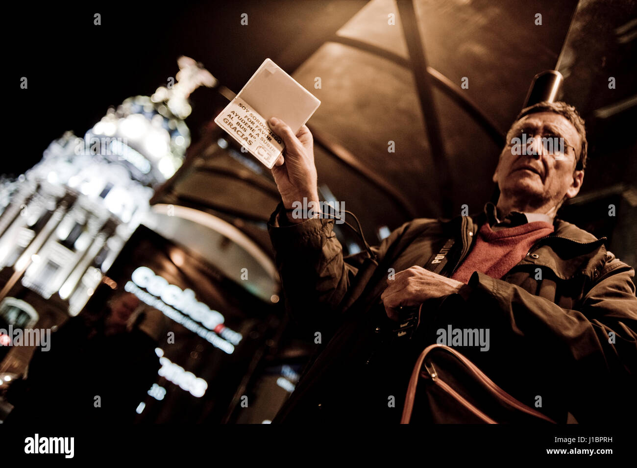 Blind deaf stick hi-res stock photography and images - Alamy