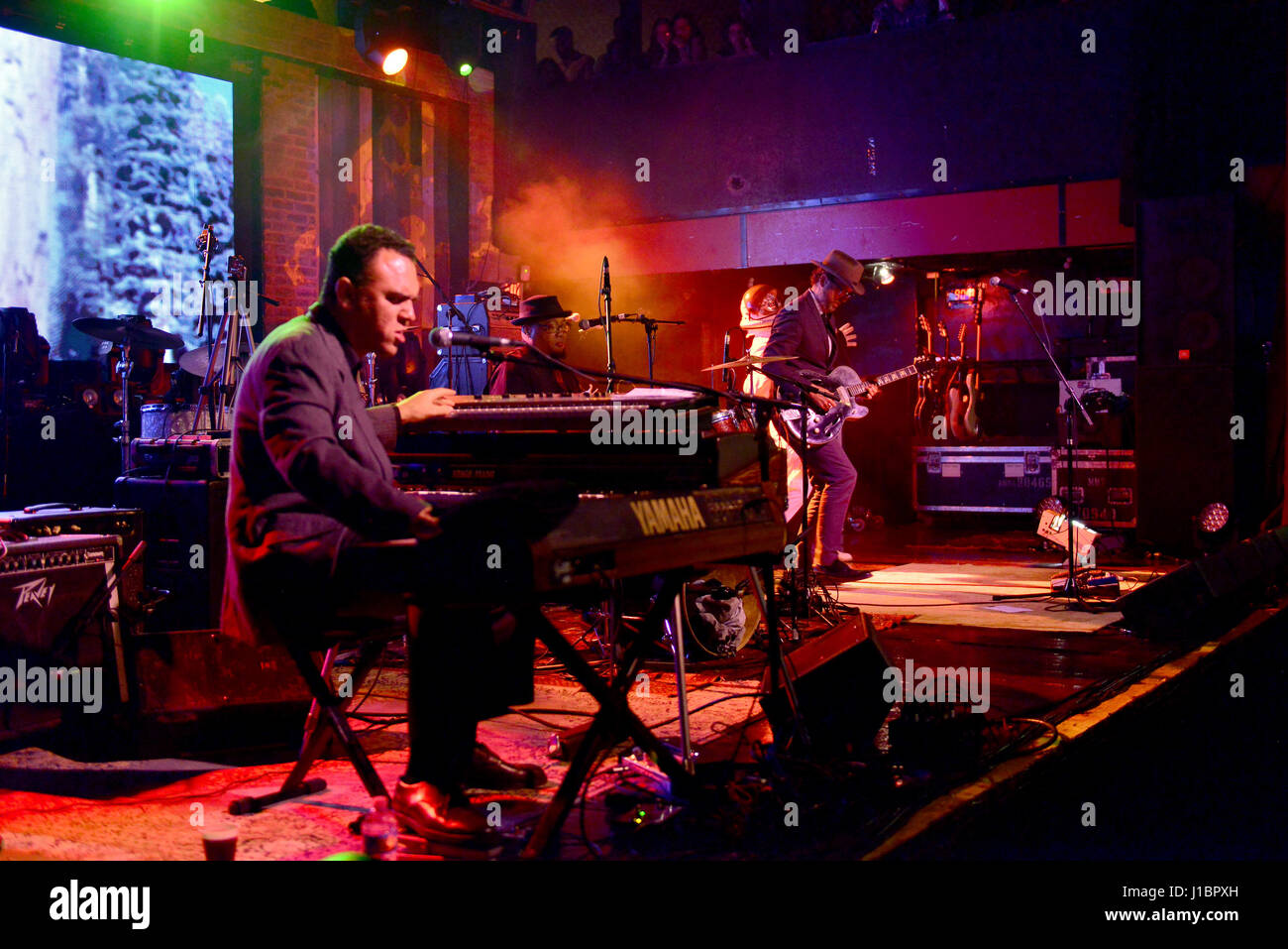 Anthony Farrell, Ed Miles and Andrew Trube of Greyhounds performs at ...
