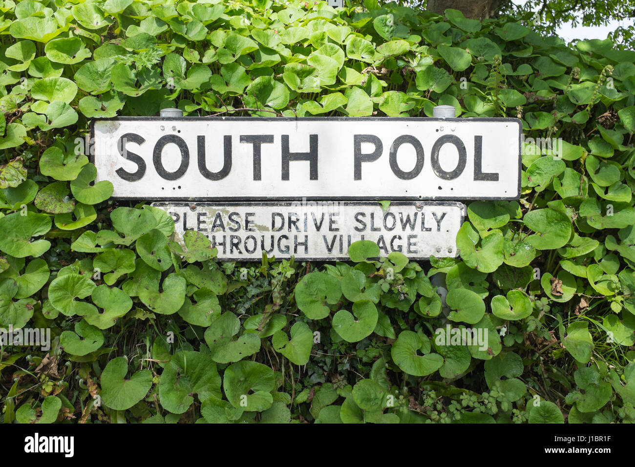 The pretty village of South Pool in the South Hams, Devon Stock Photo ...