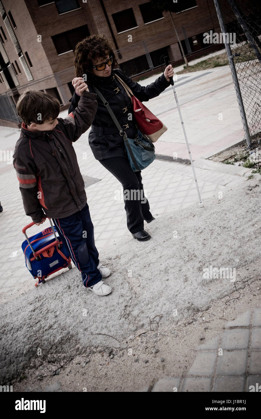 Blind deaf stick hi-res stock photography and images - Alamy