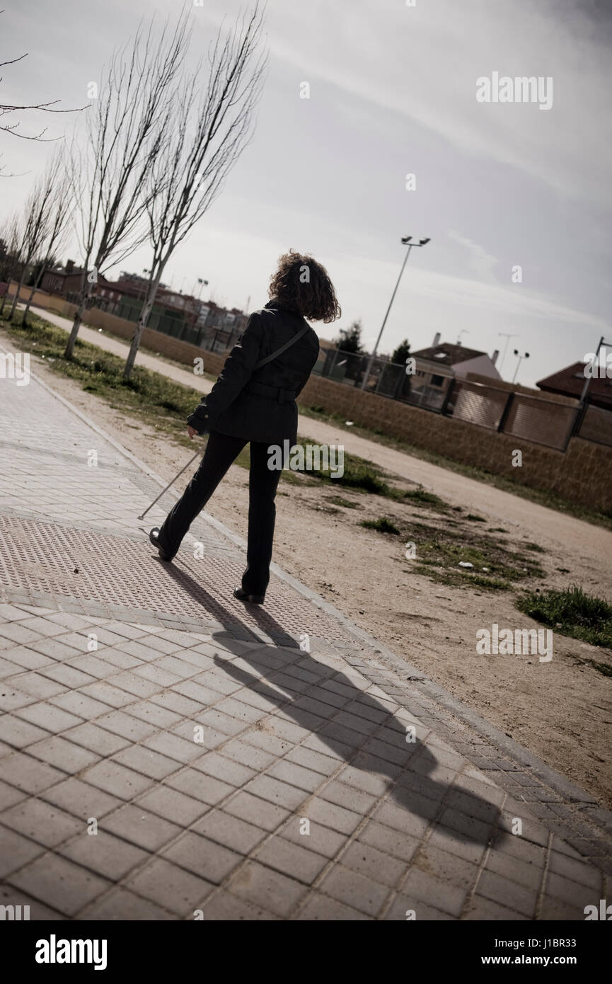 Blind deaf stick hi-res stock photography and images - Alamy