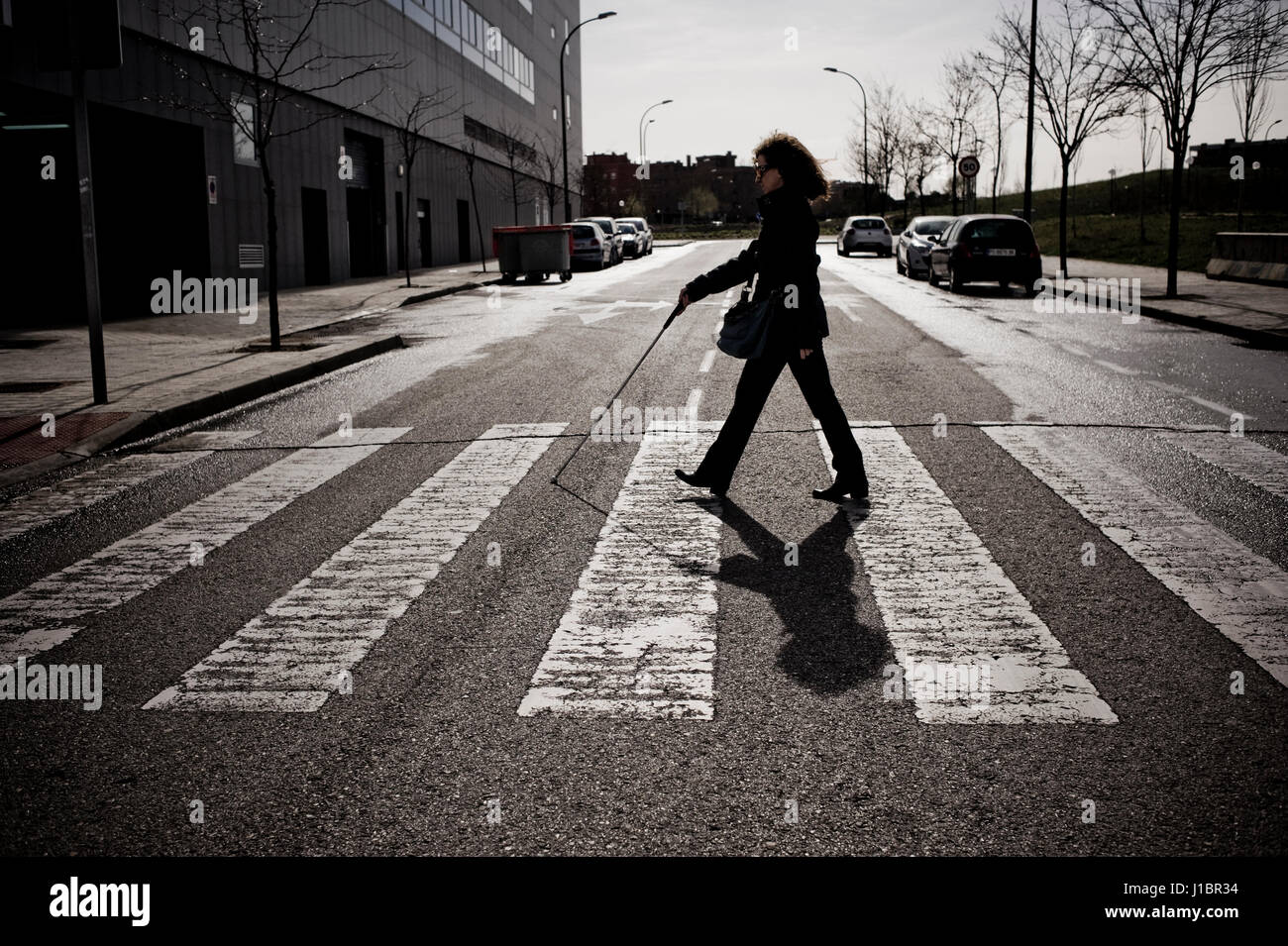 Blind deaf stick hi-res stock photography and images - Alamy