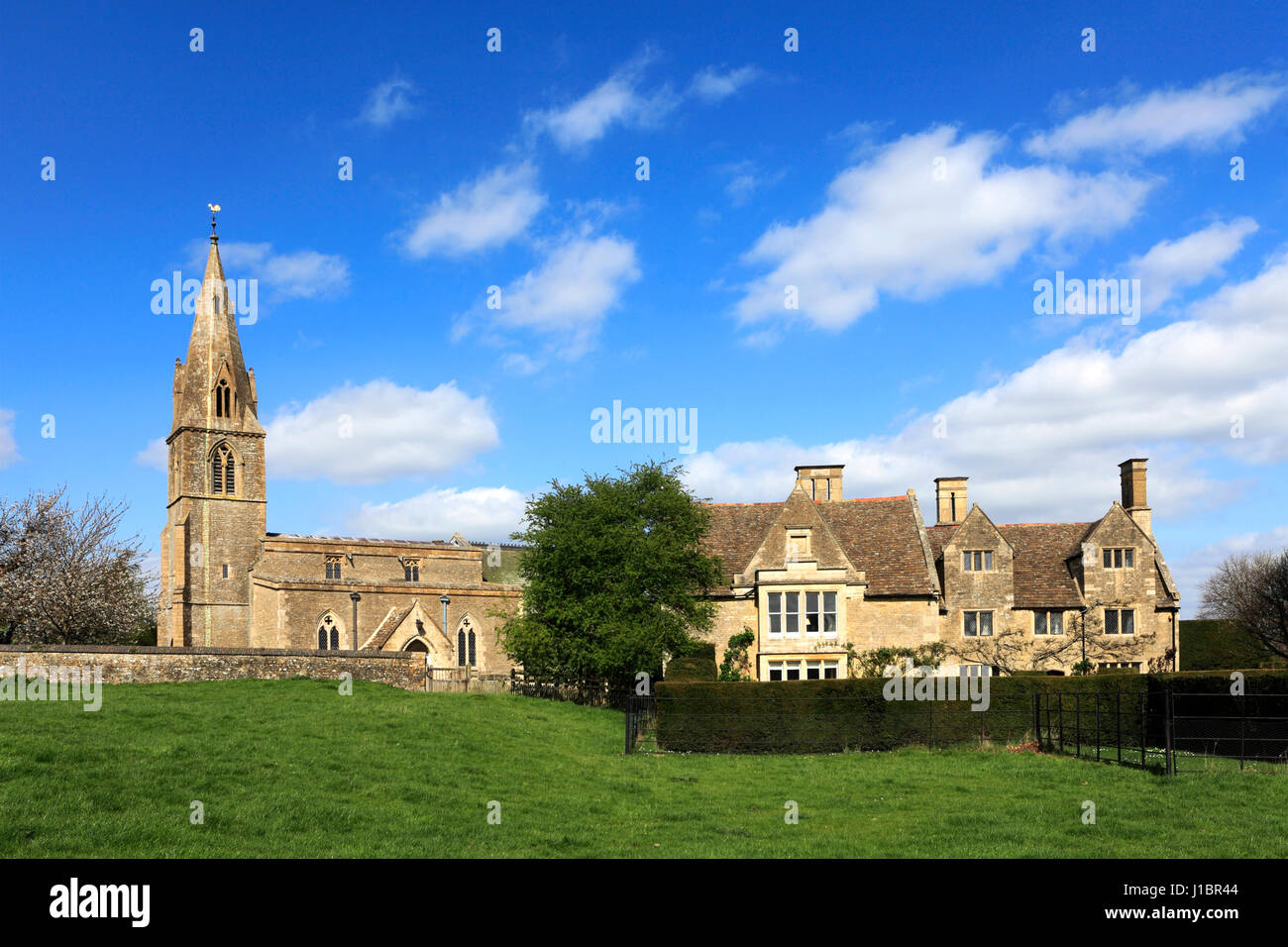 All Saints Church and Pilton Manor, Pilton village, Northamptonshire ...