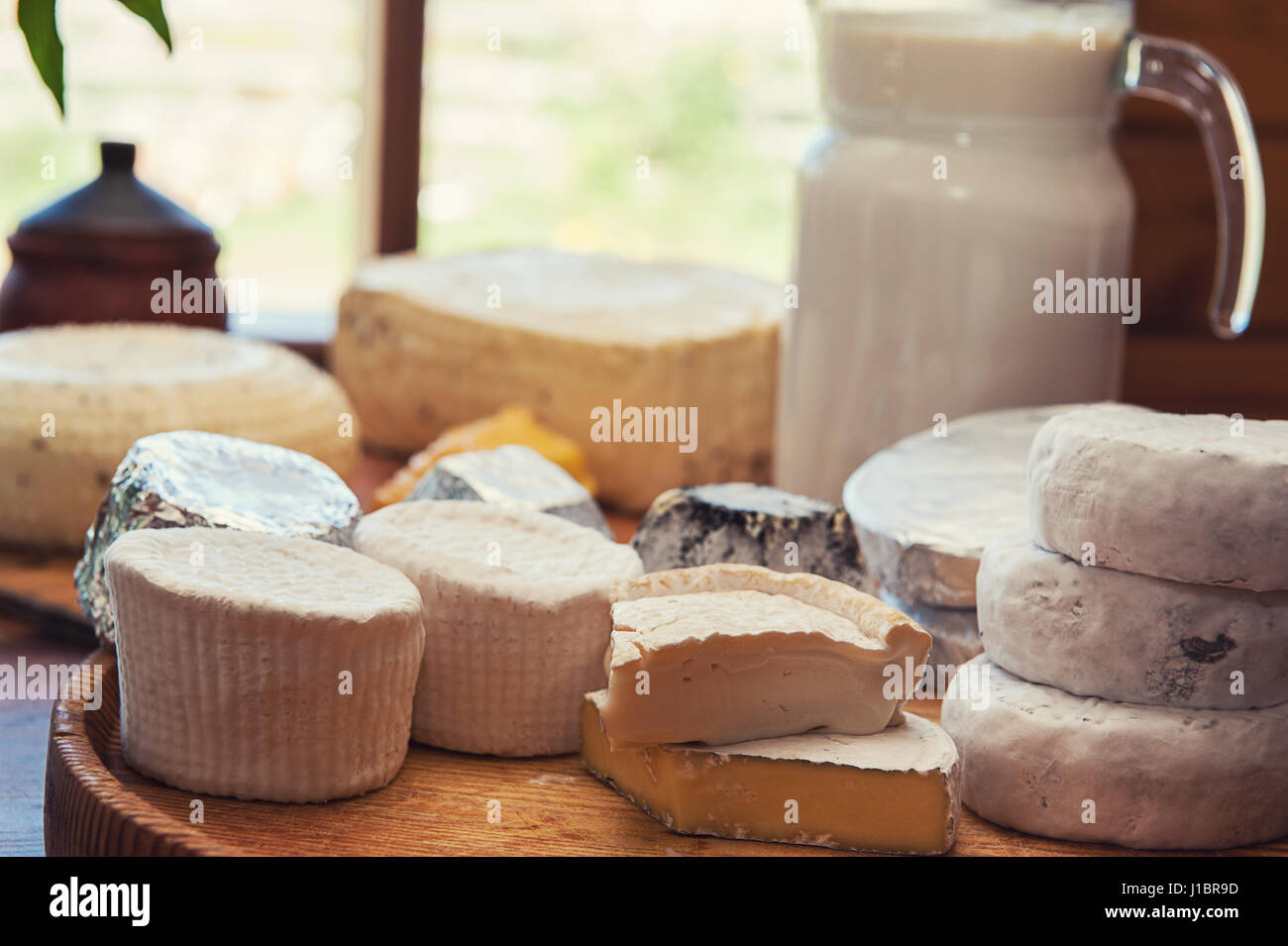 Set of different cheese Stock Photo - Alamy