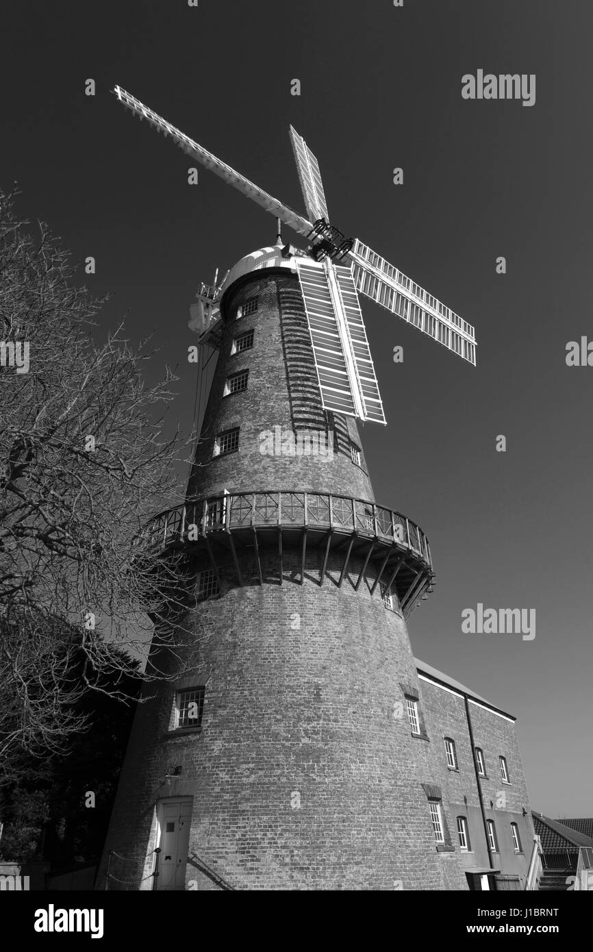 Moulton tower windmill, Moulton village, Lincolnshire, England Stock ...