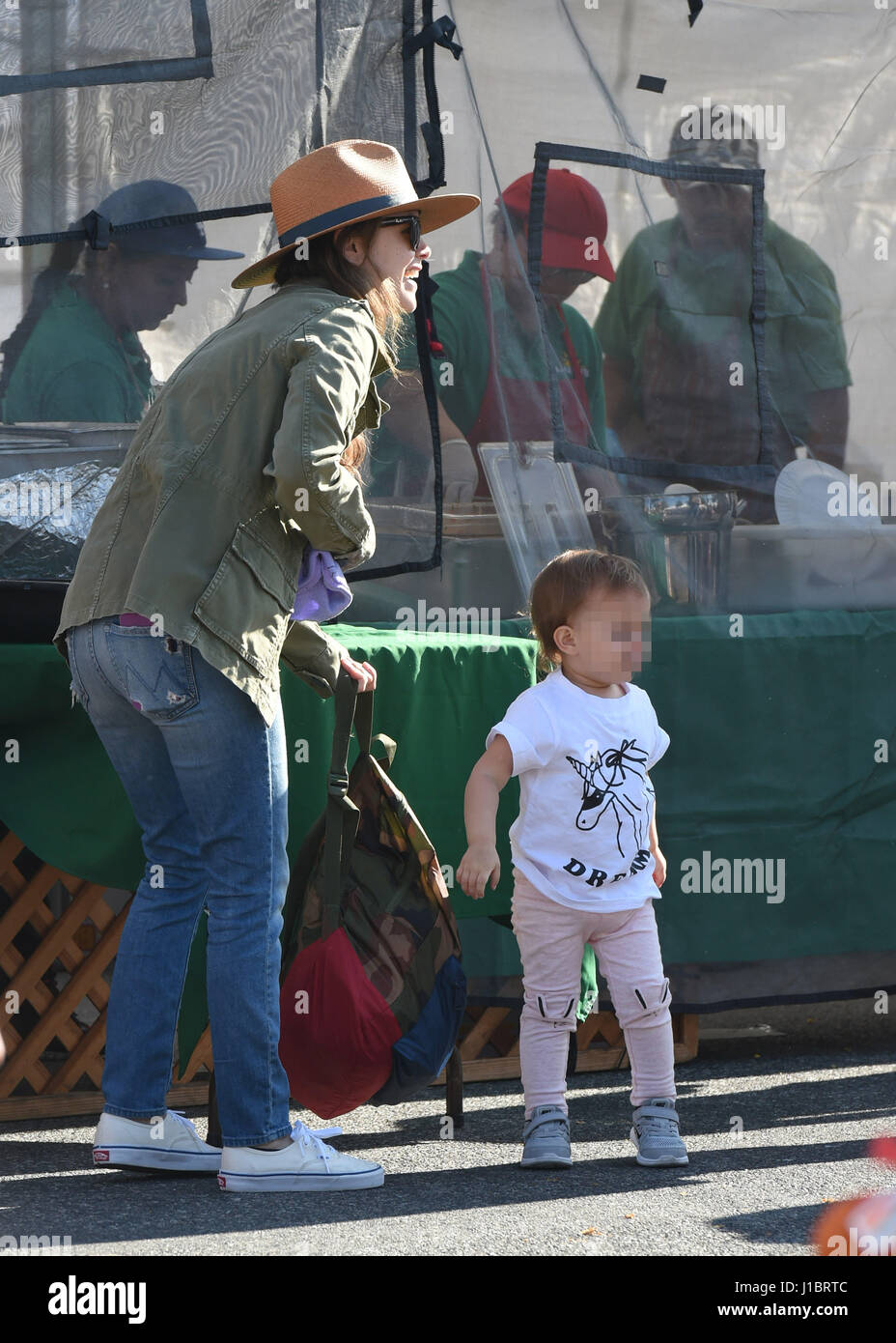 Rachel Bilson and her daughter, Briar Rose Christensen, visiting a ...