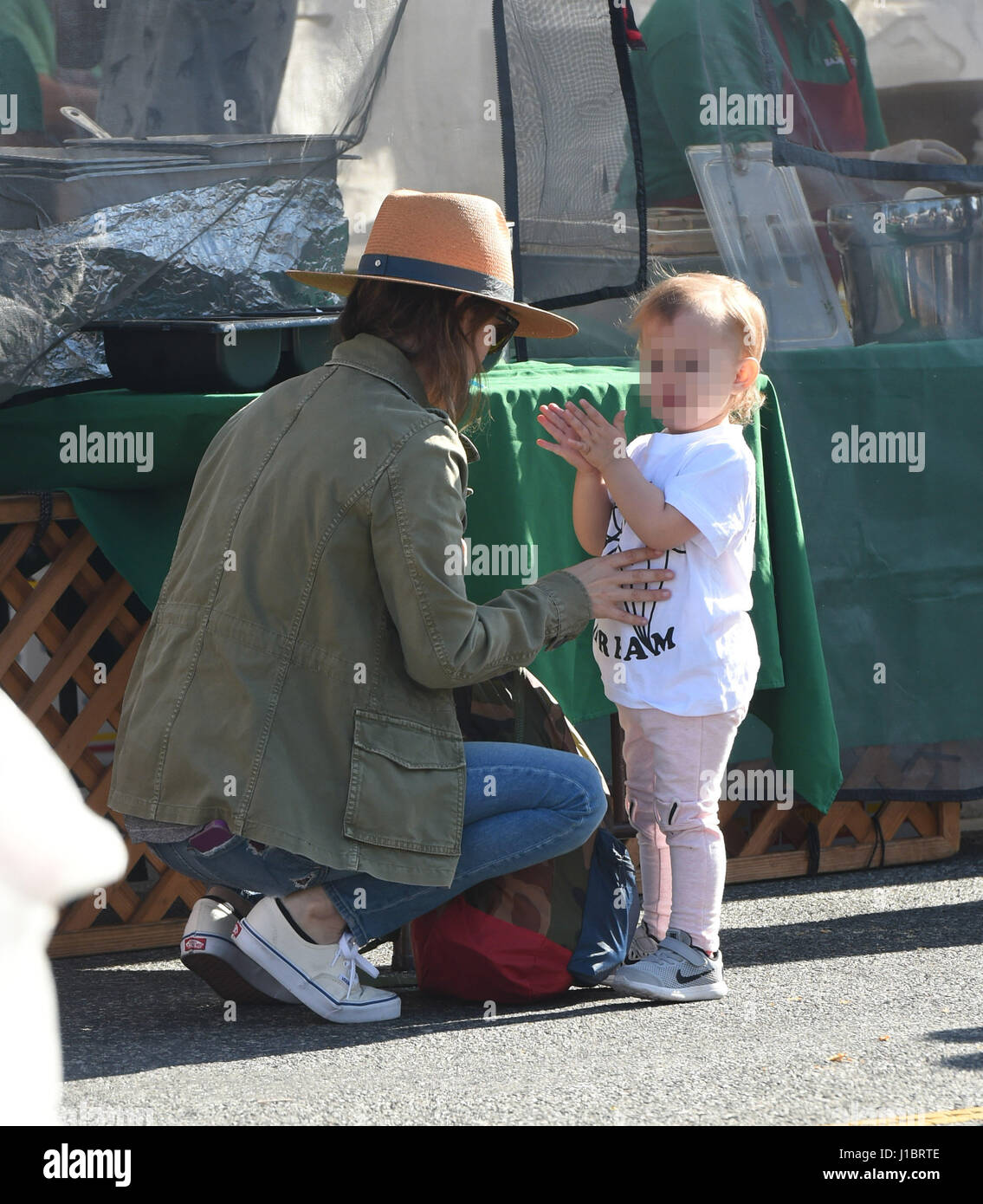 Rachel Bilson and her daughter, Briar Rose Christensen, visiting a ...