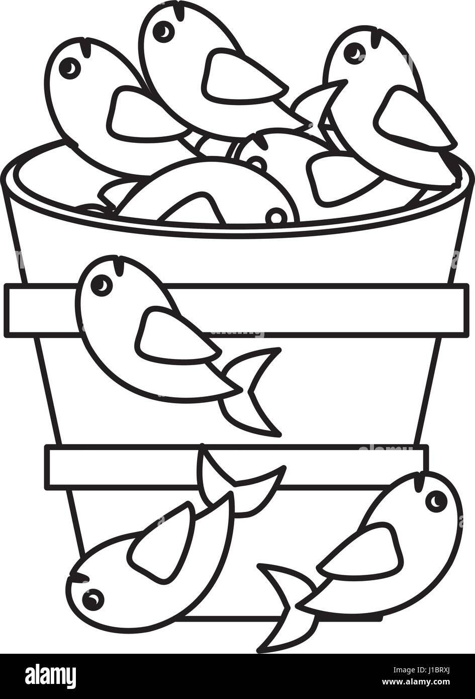 fish pot miracle jesus christ religious outline Stock Vector Image ...