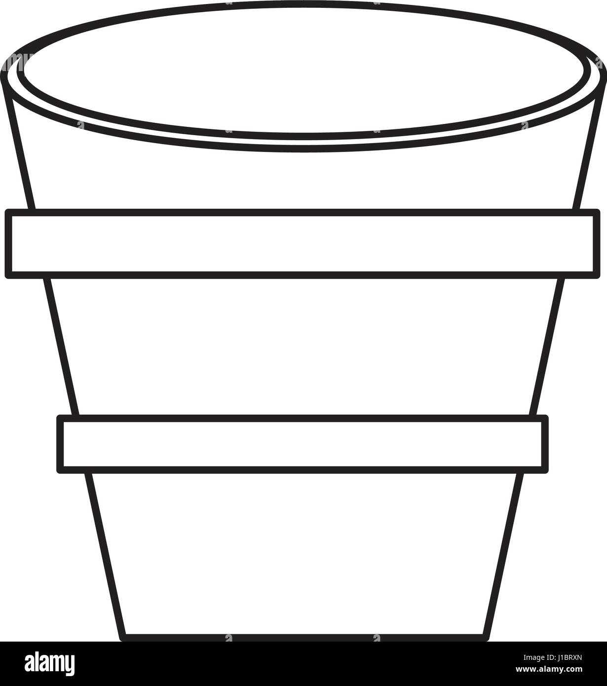 bucket wooden container outline Stock Vector Image & Art - Alamy