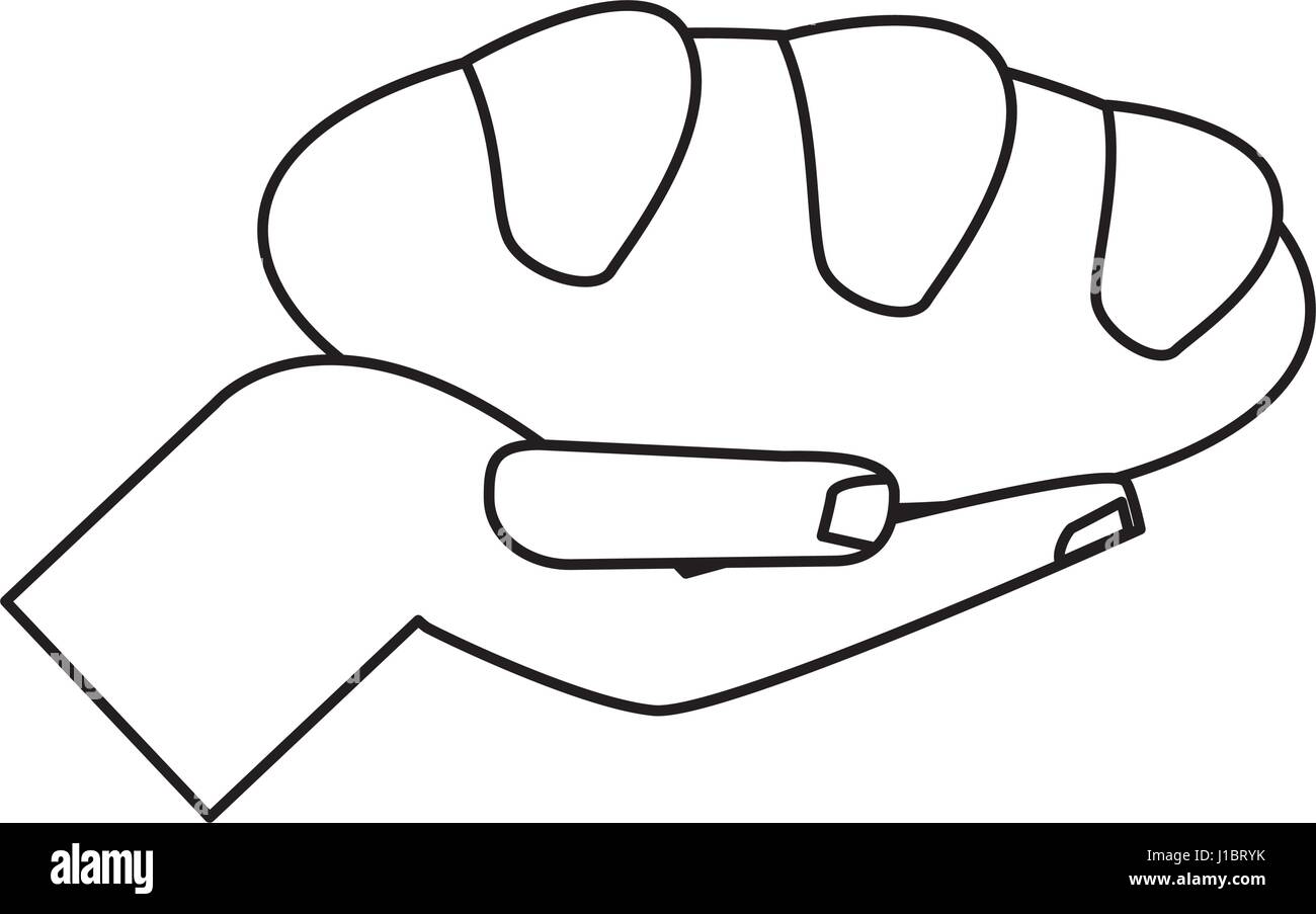 hand holding bread miracle symbol outline Stock Vector Image & Art - Alamy