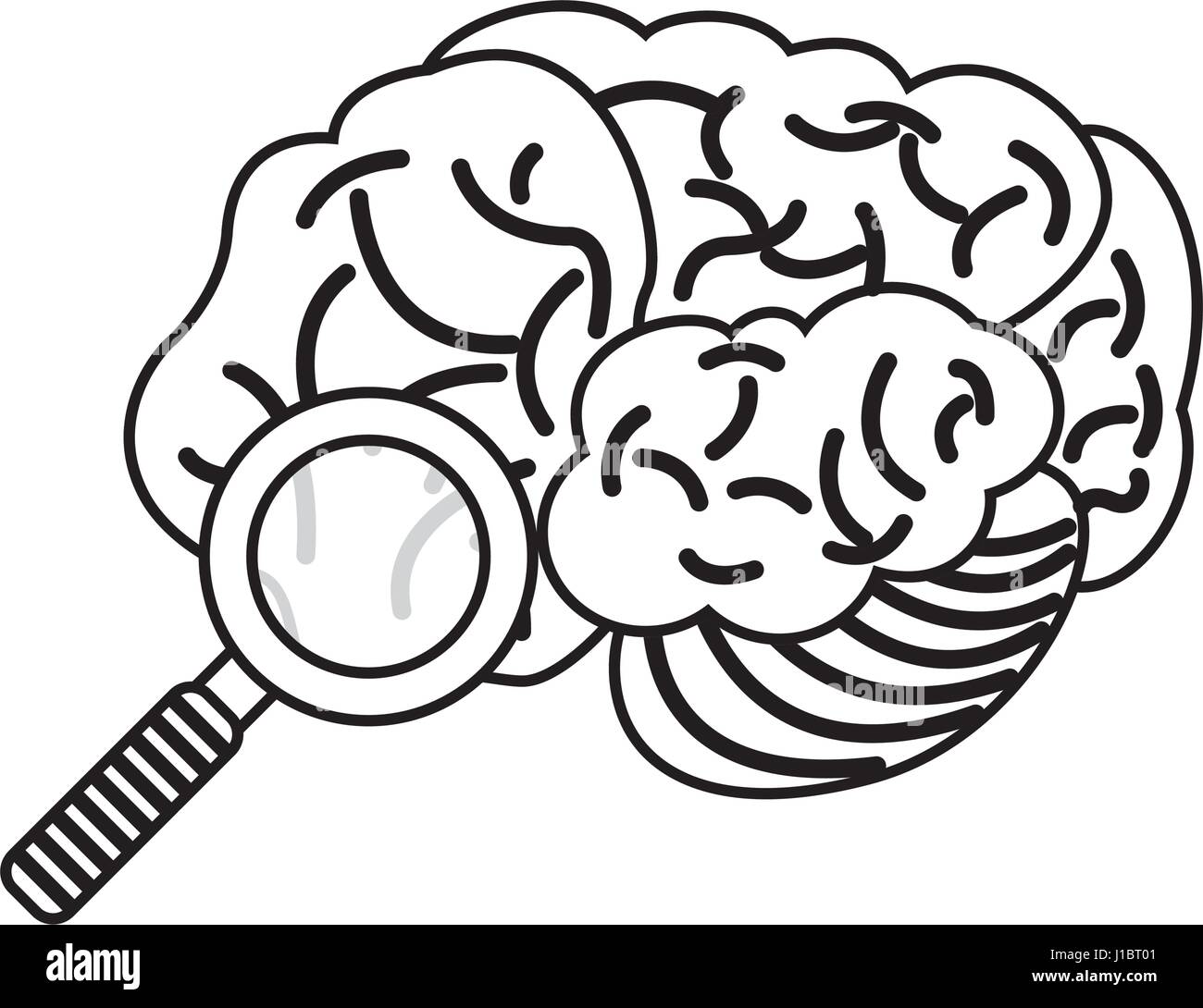 brain search find discovery outline Stock Vector Image & Art - Alamy