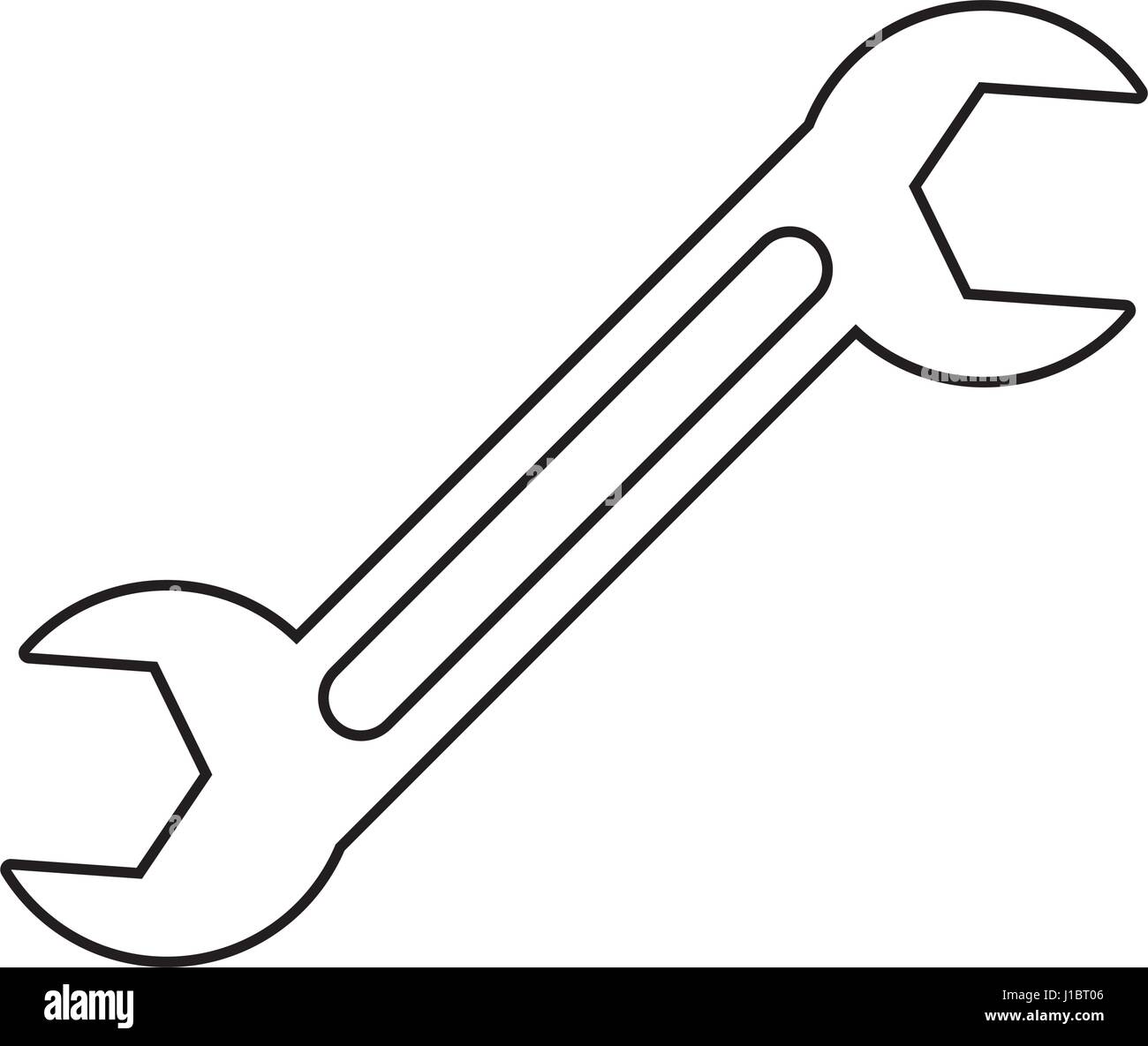 spanner tool work outline Stock Vector Image & Art - Alamy