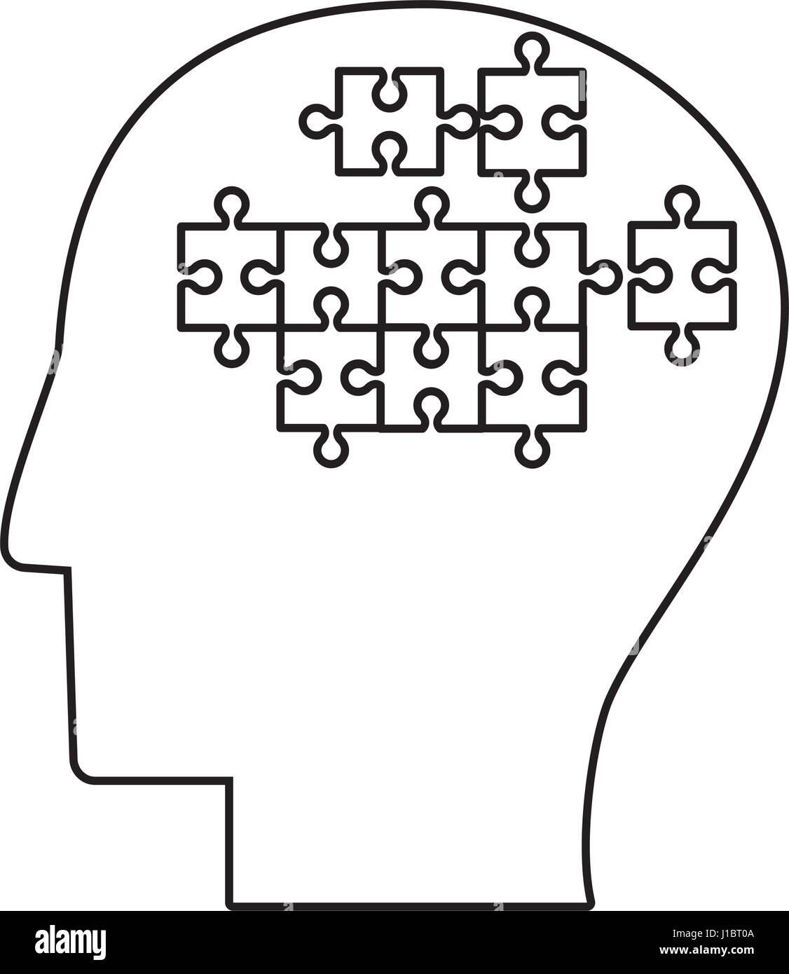 human head puzzle creative outline Stock Vector Image & Art - Alamy
