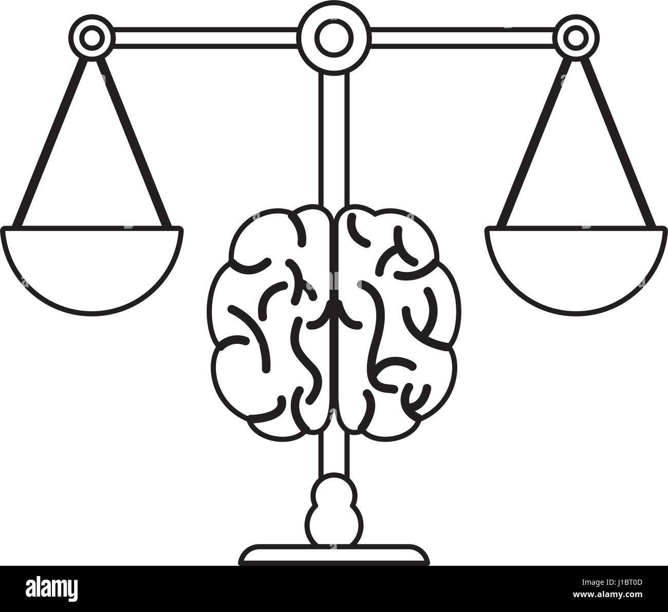 brain balance image outline Stock Vector Image & Art - Alamy