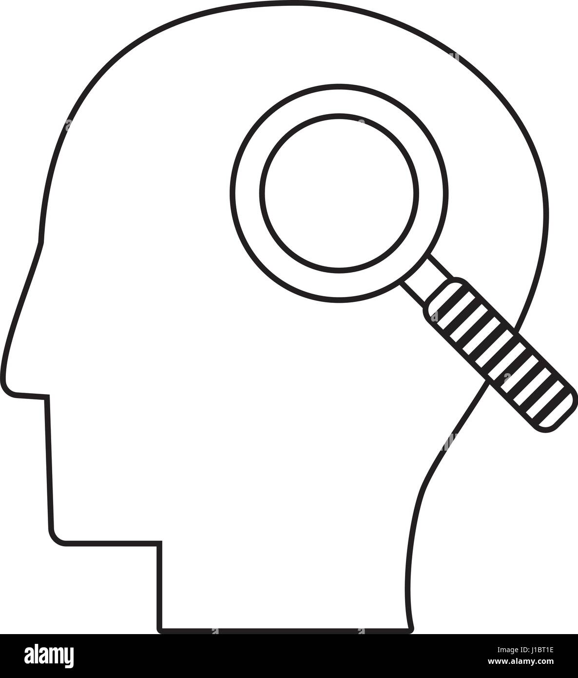 human head search discovery outline Stock Vector Image & Art - Alamy