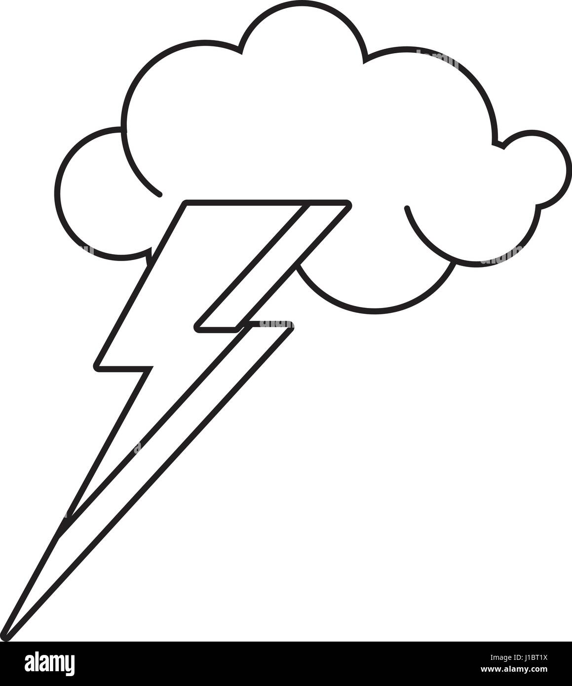 cloud lightning idea outline Stock Vector Image & Art - Alamy