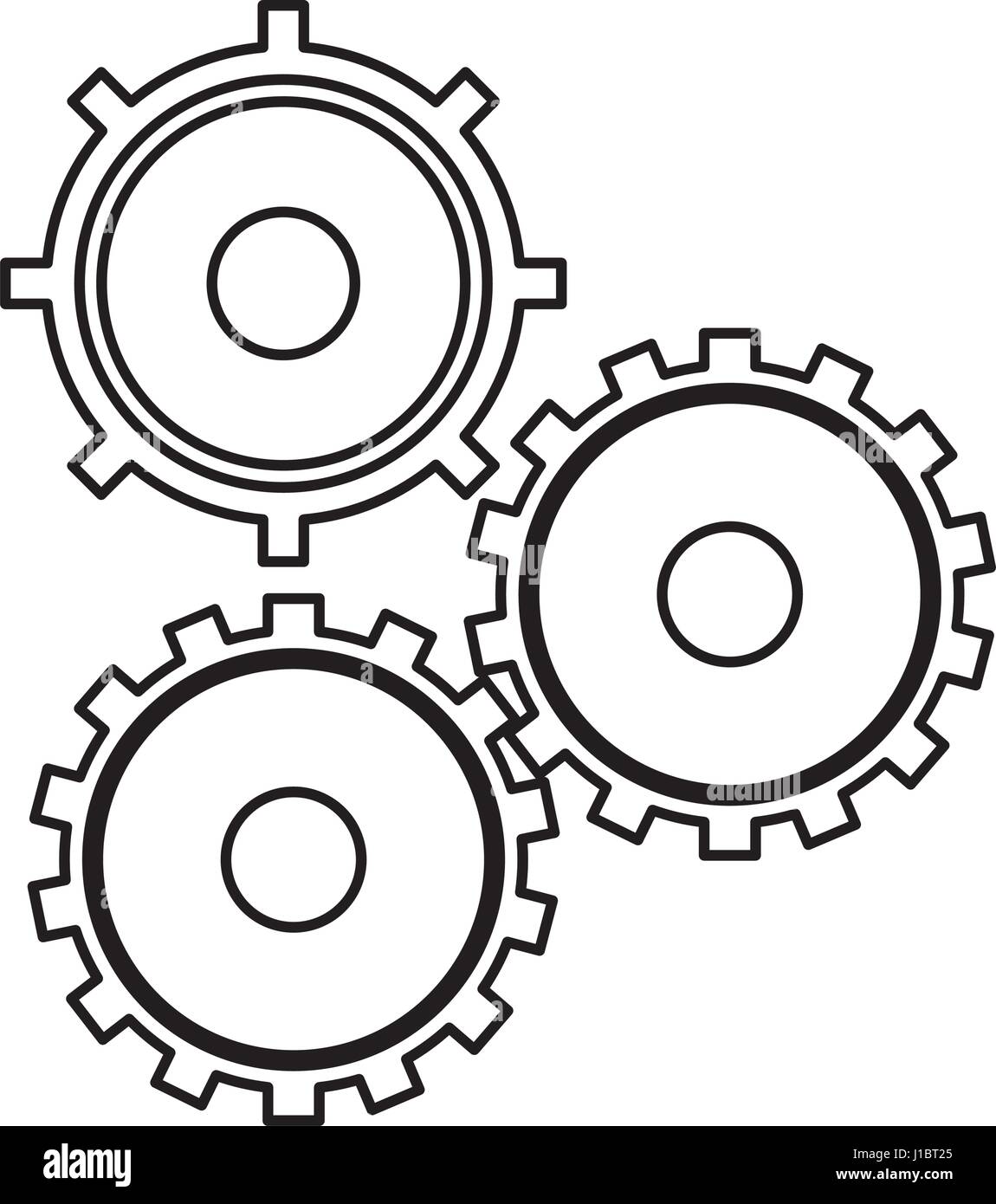 gears cogs teamwork outline Stock Vector Image & Art - Alamy