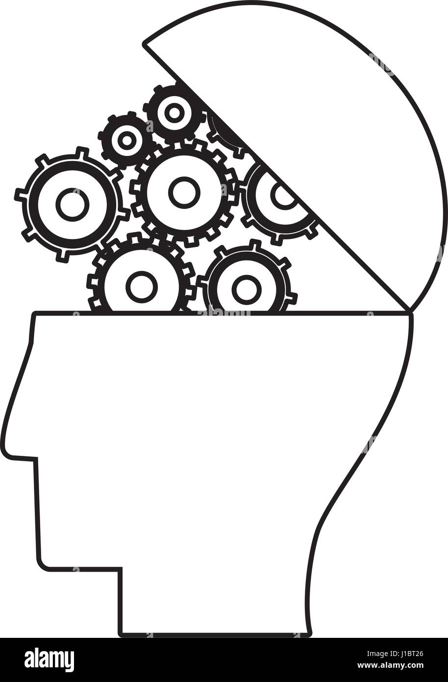 Human head outline Stock Vector Images - Alamy