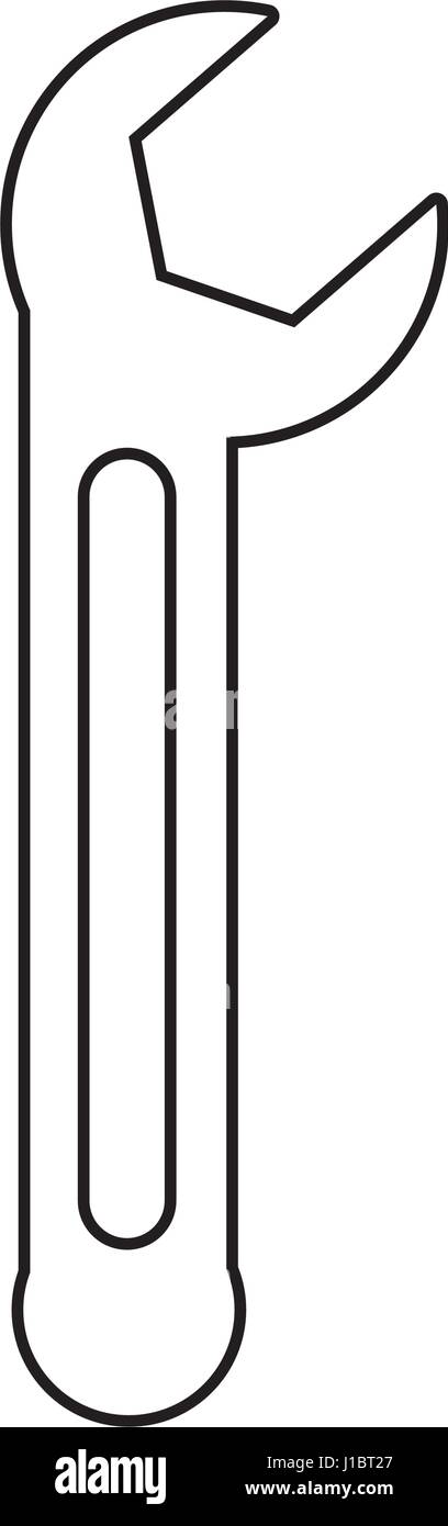 spanner tool equipment outline Stock Vector Image & Art - Alamy