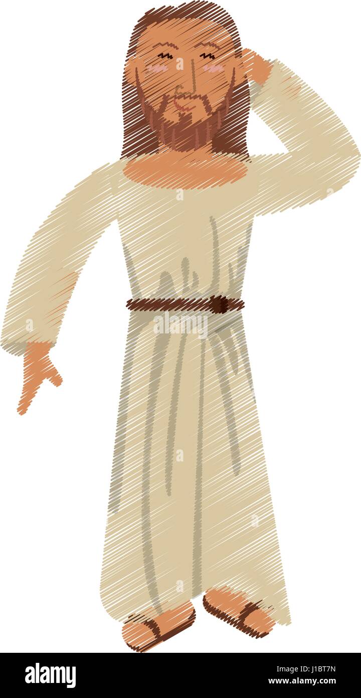 drawing jesus christ thinking image Stock Vector Image & Art - Alamy