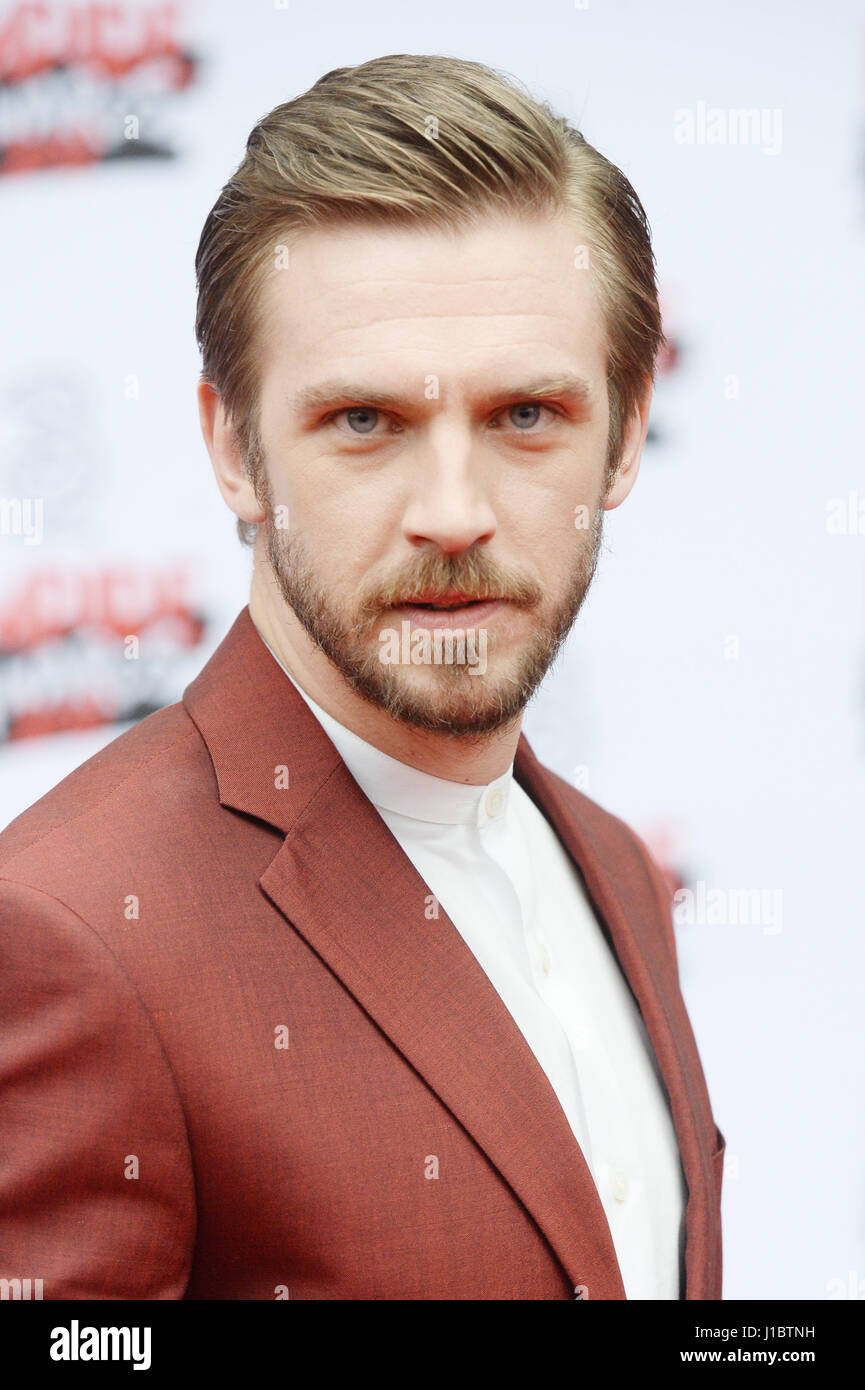 Dan Stevens attending the 2017 Three Empire awards, held at The ...