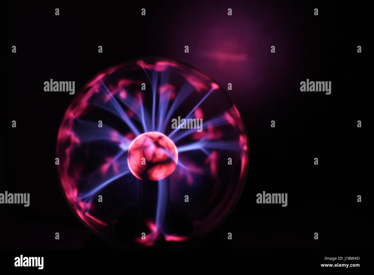 Electricity fire-ball. Abstract photo of electric waves. Static ...