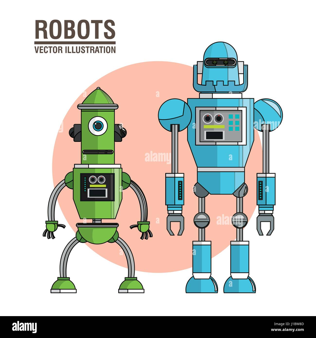 robots machinery technology image Stock Vector Image & Art - Alamy