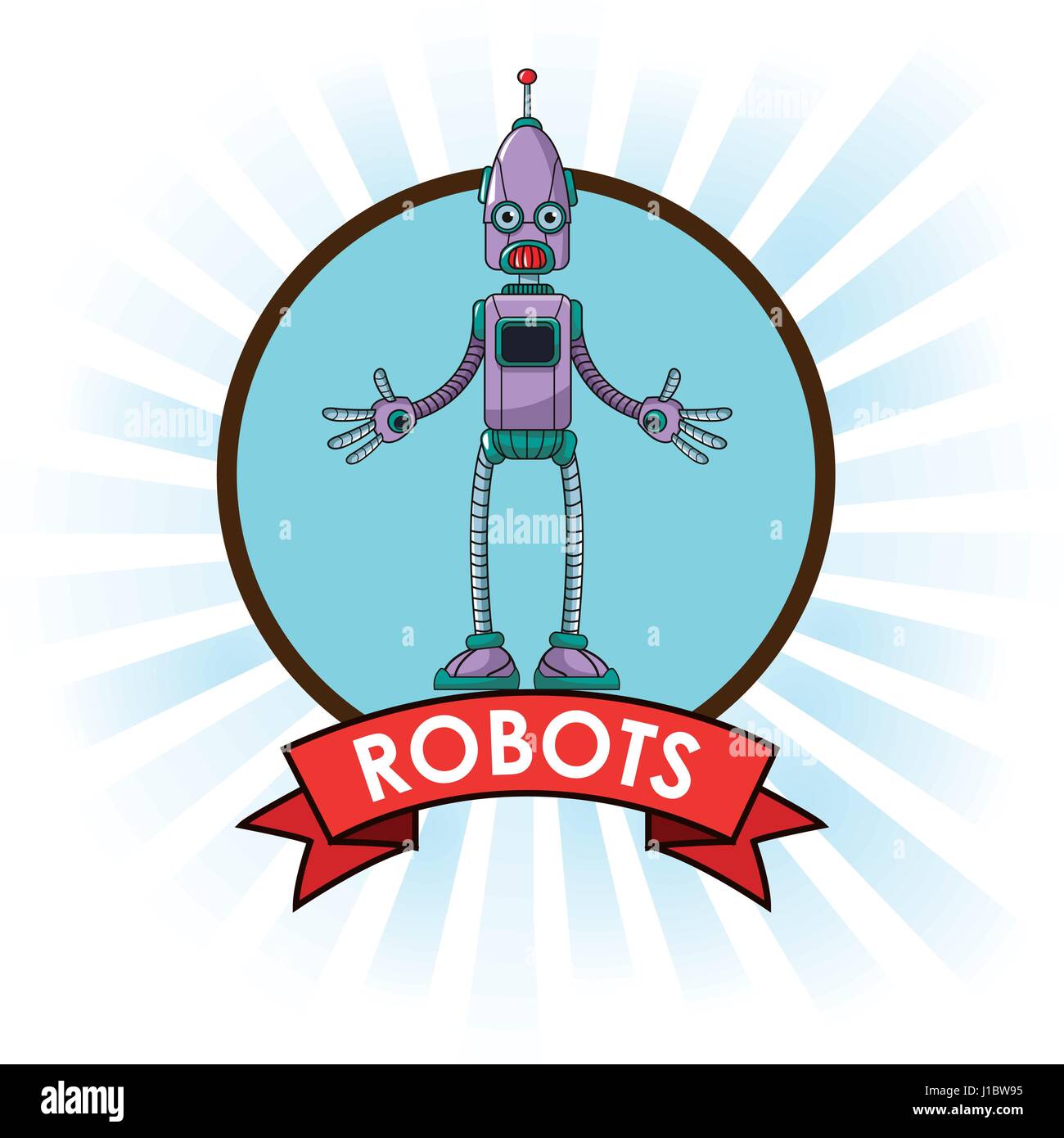 Robot reflection Stock Vector Images - Alamy