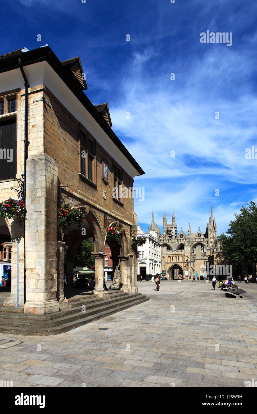 The 17th century Guildhall in Cathedral square, Peterborough City ...