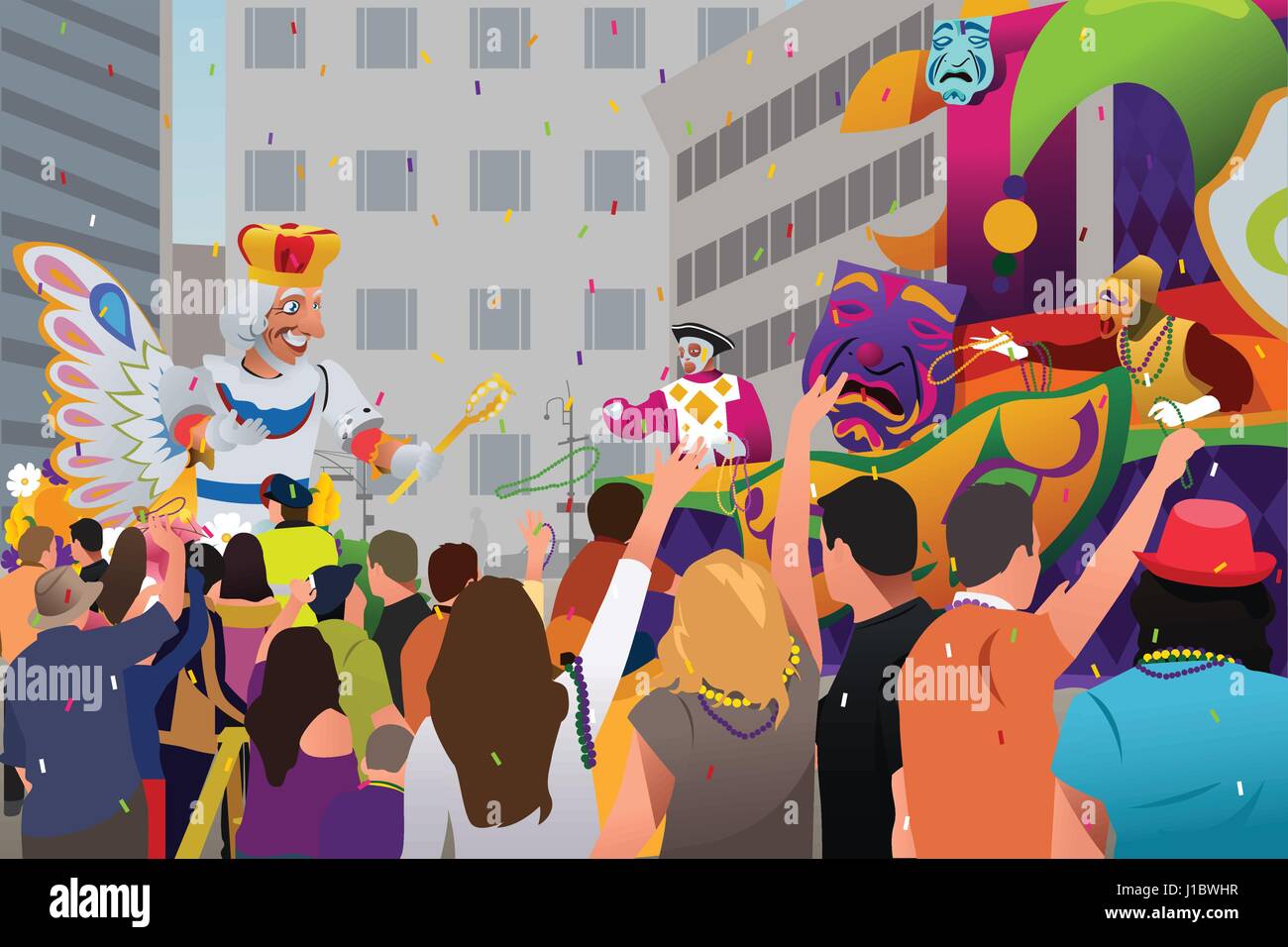 Man celebrating mardi gras Stock Vector Images - Alamy