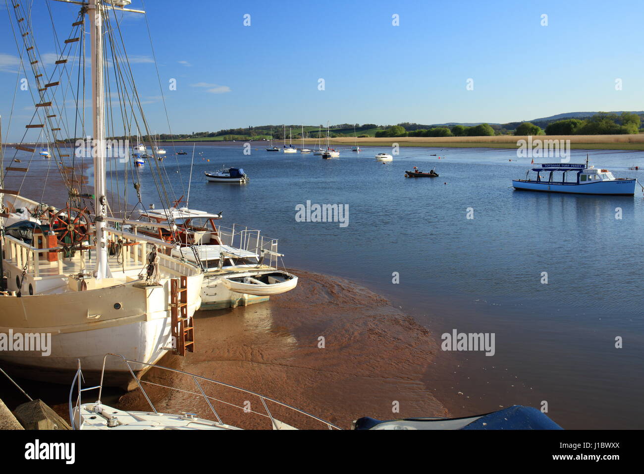 Topsham waterfront, Devon, England, UK Stock Photo - Alamy